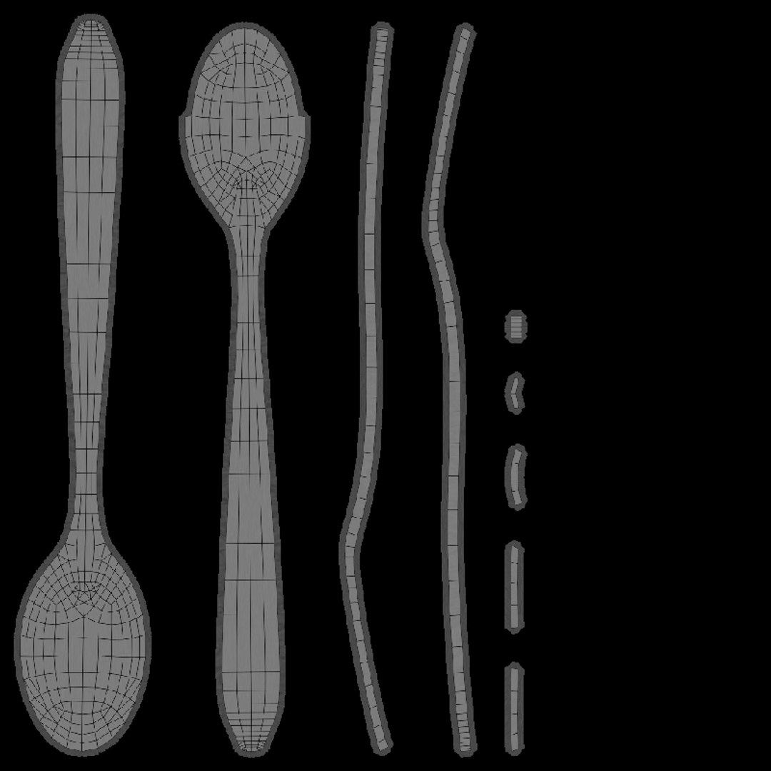 3D Model Basic Silverware Cutlery Set - TurboSquid 1989799