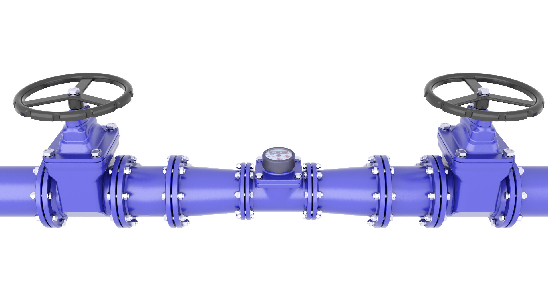 Water Pipe Water Meter Valve 25 model - TurboSquid 1764604