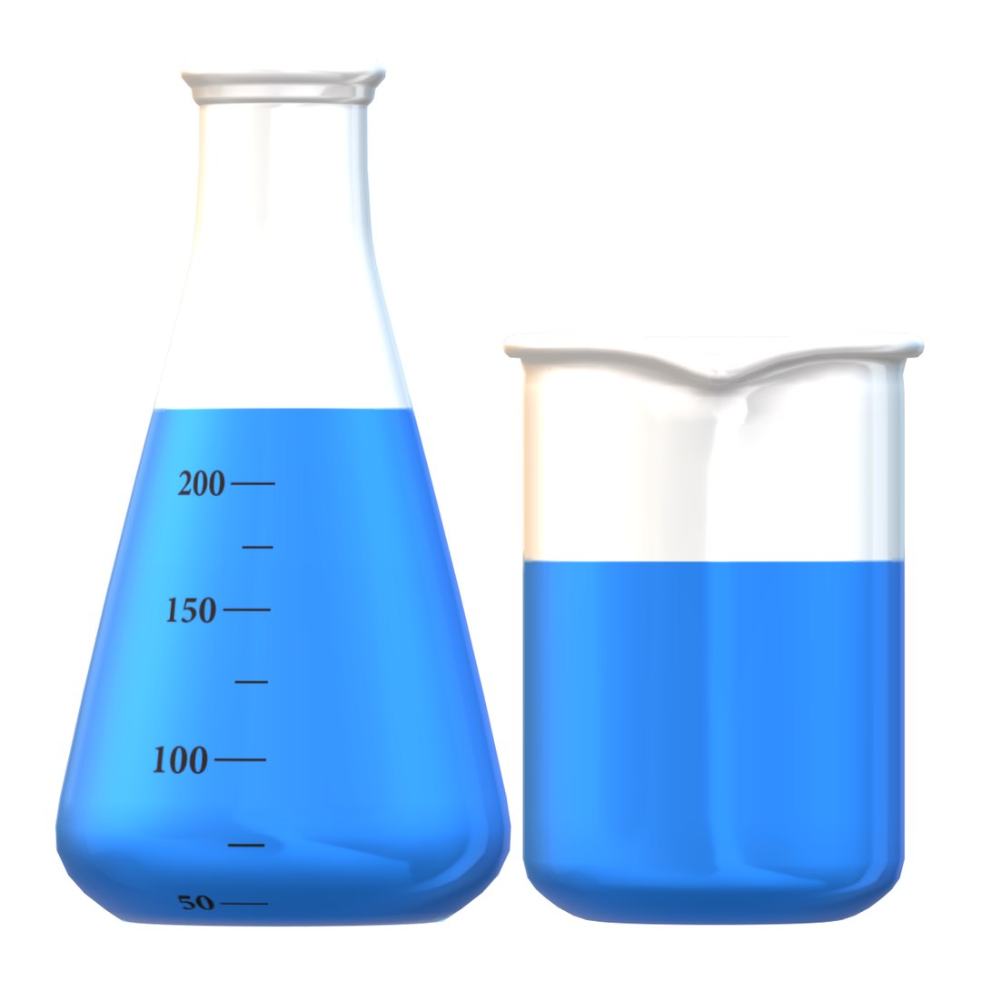 3D Model Beaker And Flask - TurboSquid 2342736