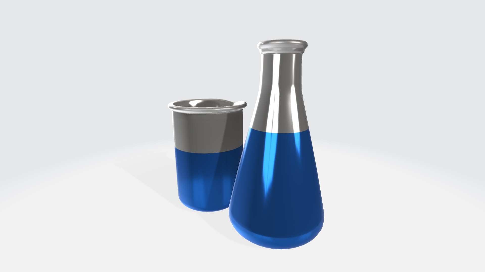 3D Model Beaker And Flask - TurboSquid 2342736