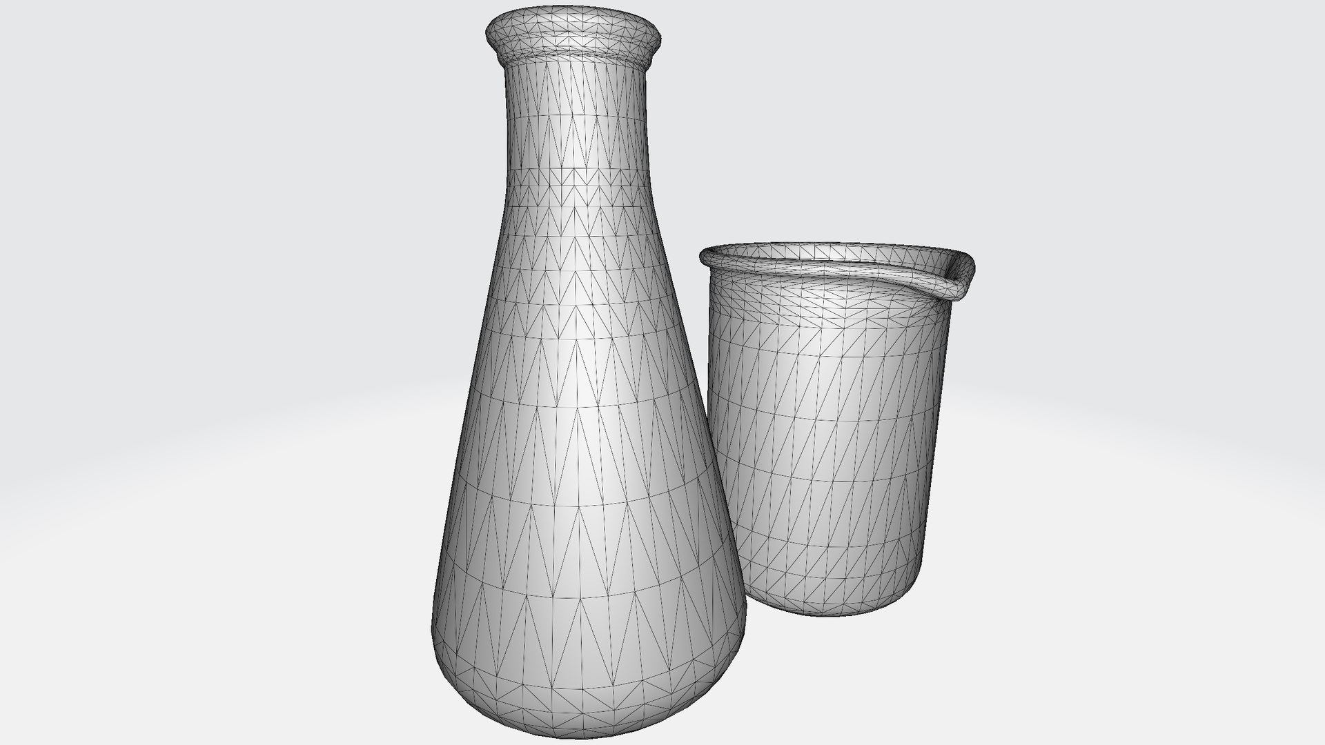 3D Model Beaker And Flask - TurboSquid 2342736