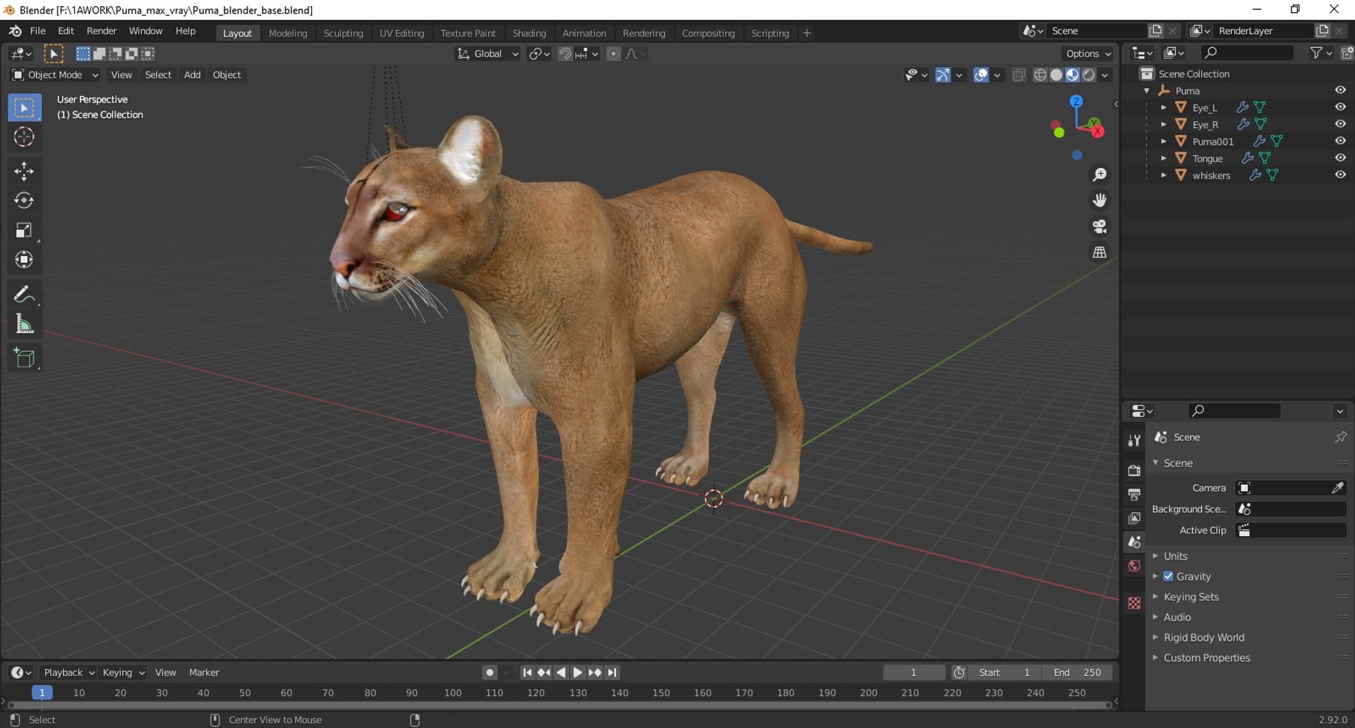 3D Puma Model - TurboSquid 2230637
