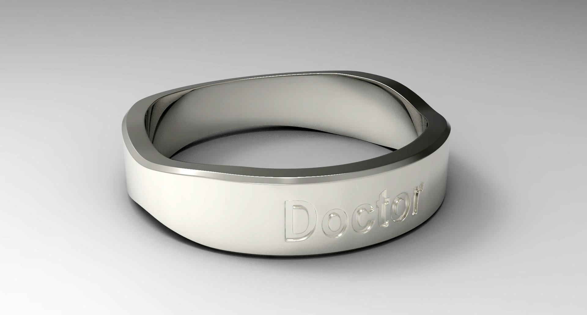 3D Doctor Ring Female Silver Model - TurboSquid 1862283