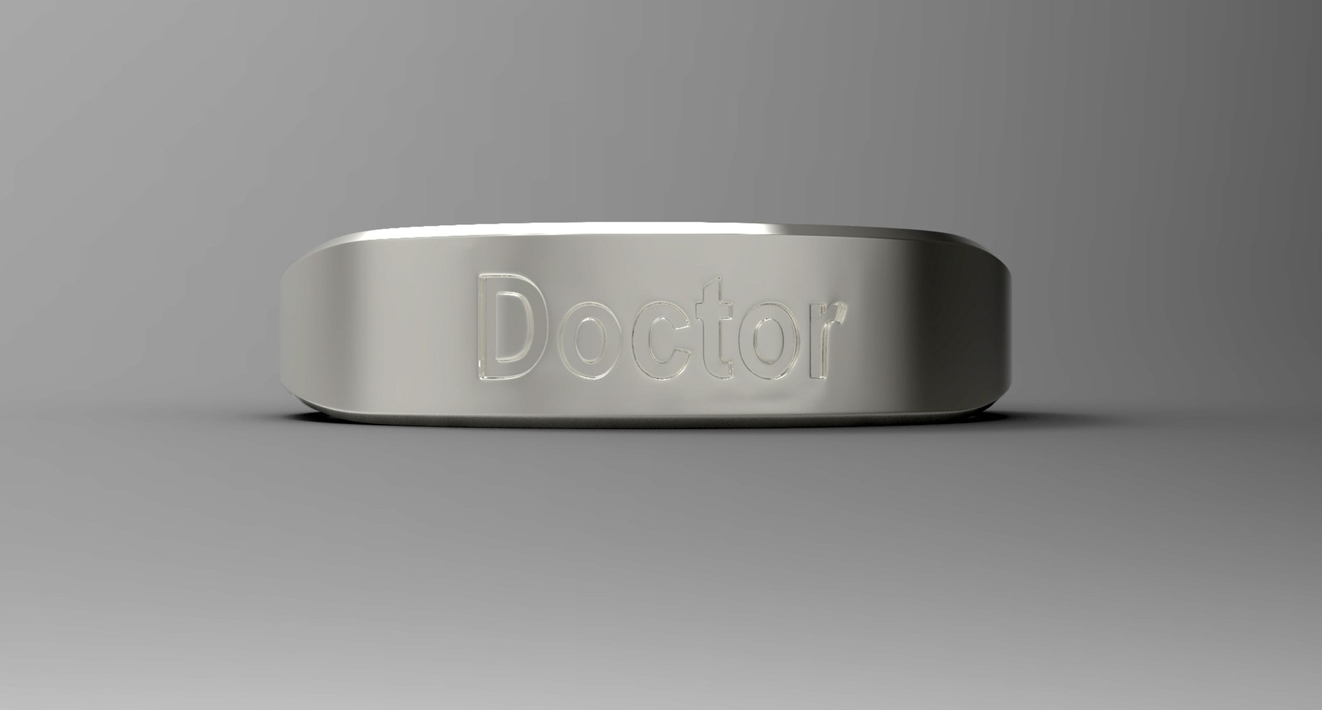 3D Doctor Ring Female Silver Model - TurboSquid 1862283