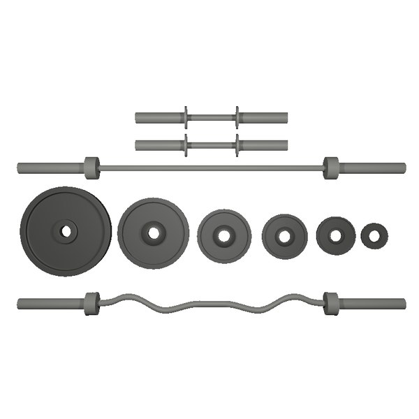 basic set olympic weights 3d 3ds