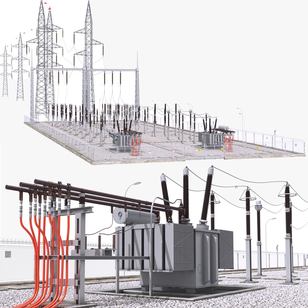 Substation 2 3D Model - TurboSquid 2229504