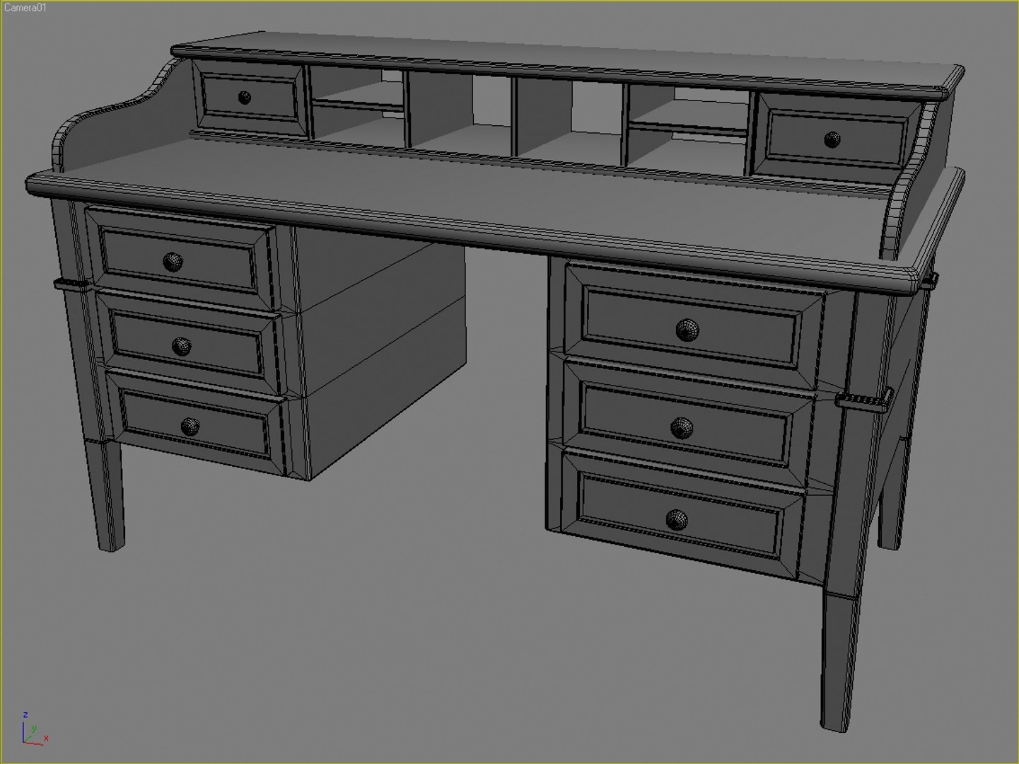 Writing Desk 3d Model