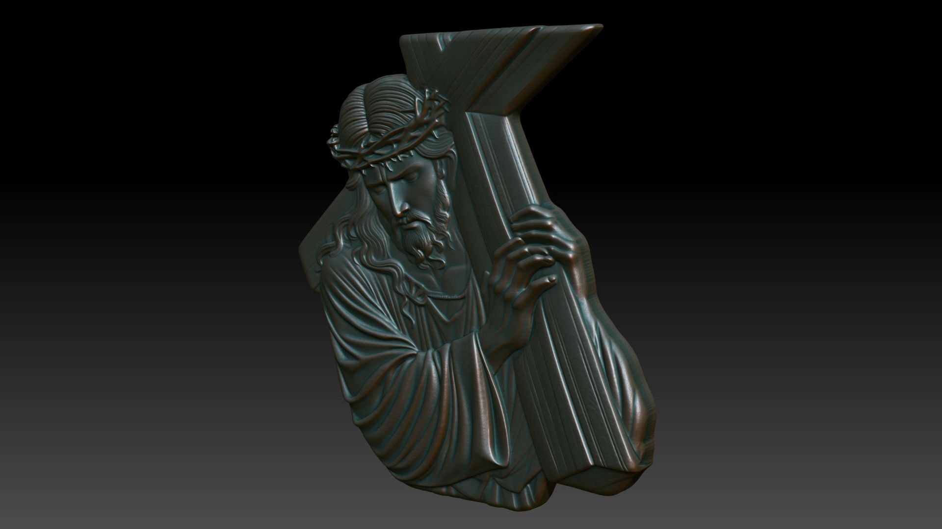 3D Jesus Carrying The Cross Basrelief 04 240608 - TurboSquid 2368716