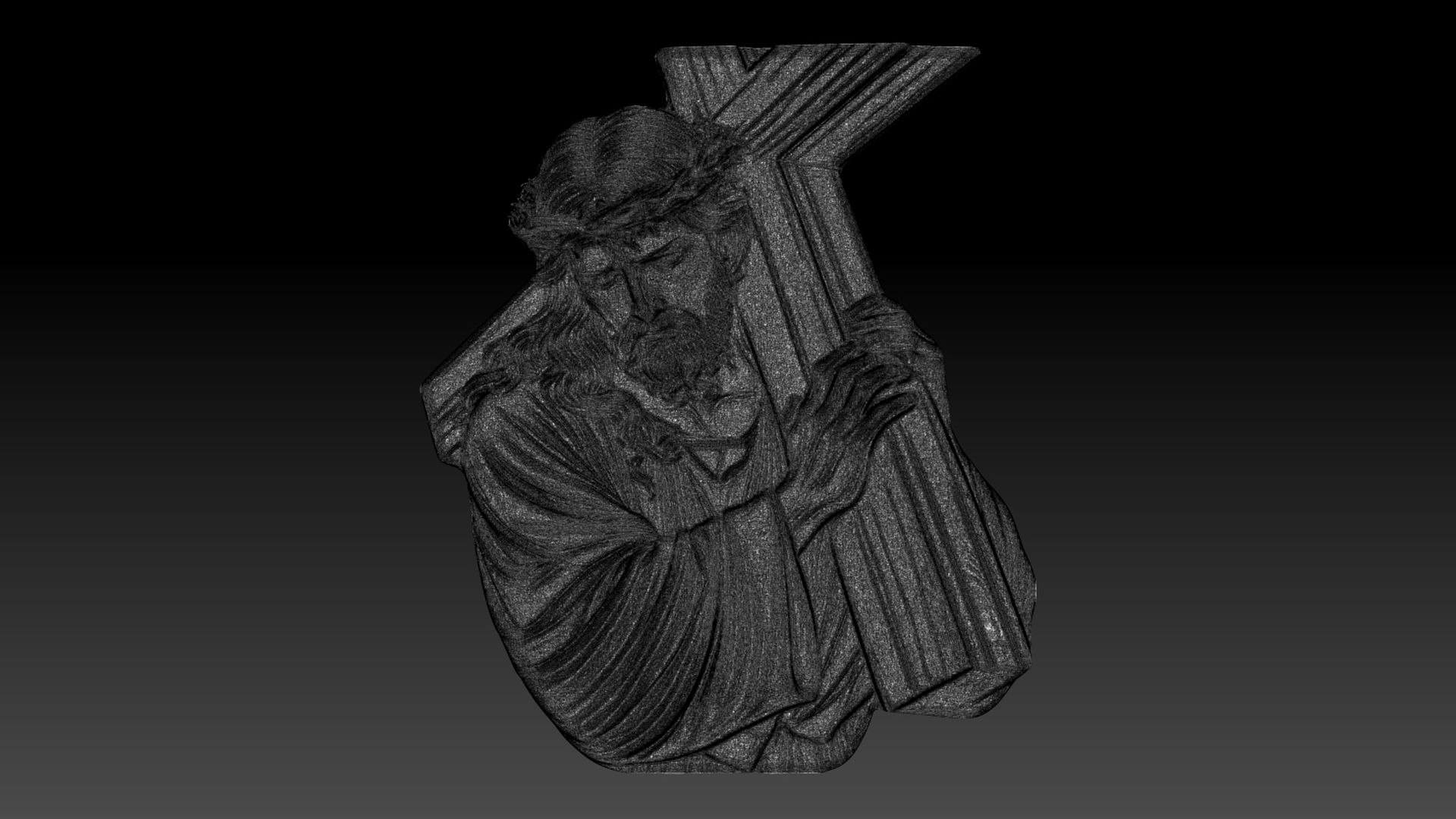 3D Jesus Carrying The Cross Basrelief 04 240608 - TurboSquid 2368716