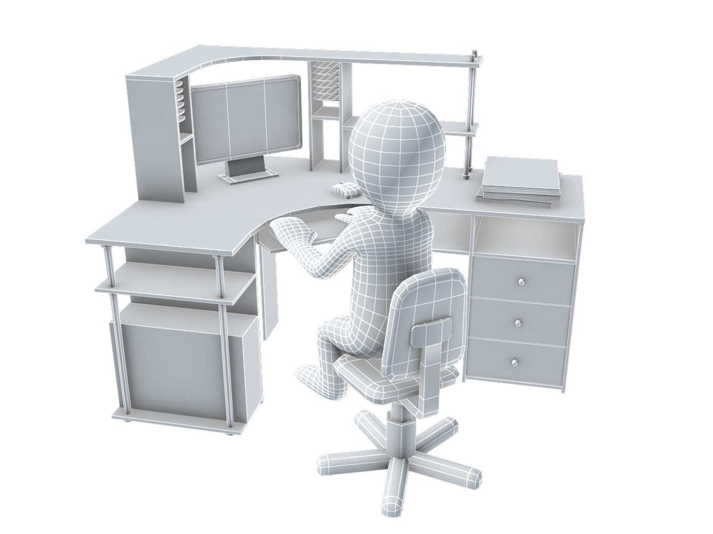 3D Computer User - TurboSquid 1162906