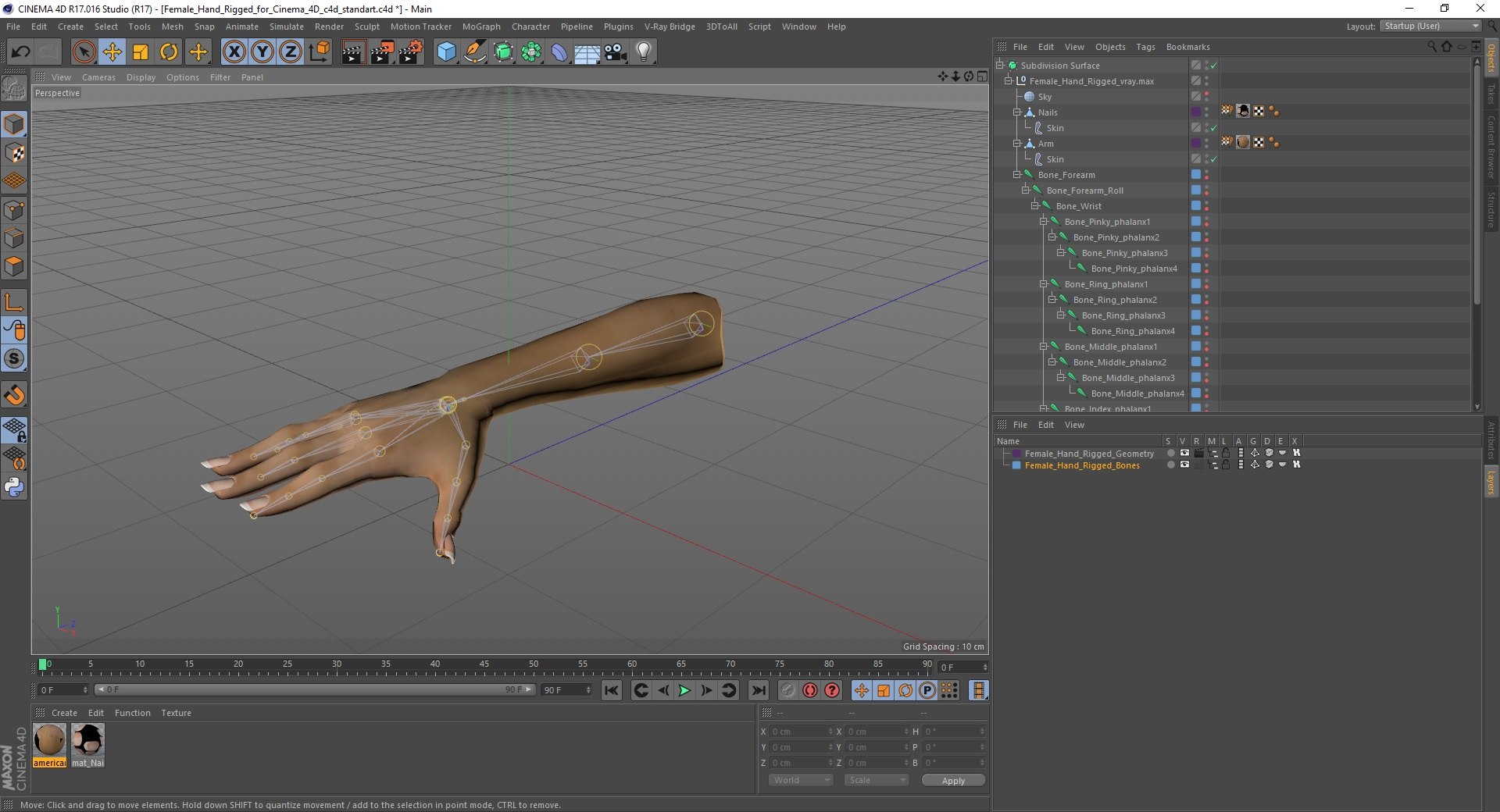 3D Model Woman Hand Rigged For Cinema 4D - TurboSquid 2193396