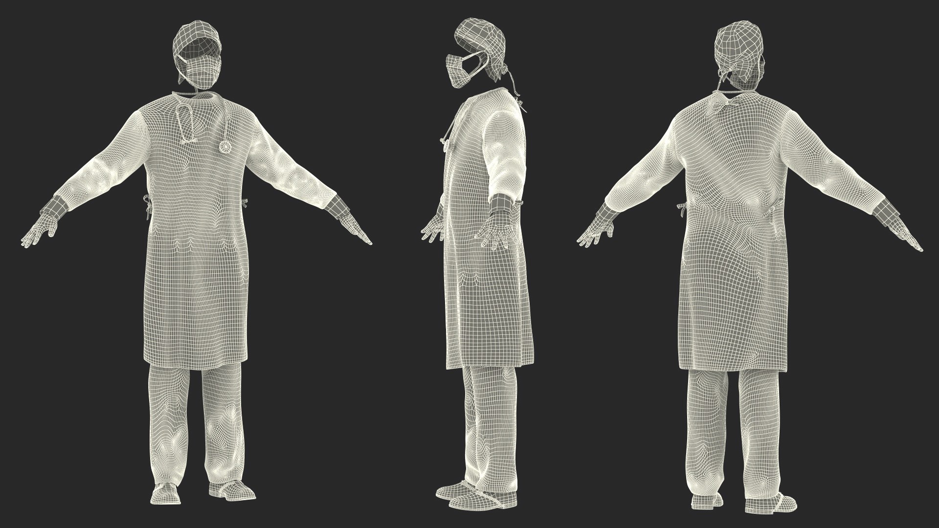 Surgeon Costume Model - TurboSquid 2134068