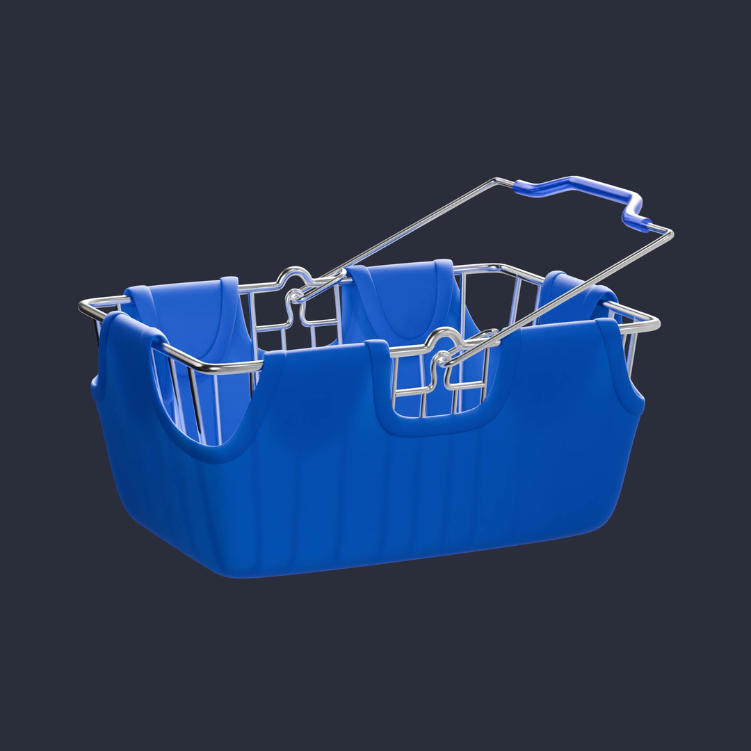 3D Model Shopping Basket With A Fabric Cover - TurboSquid 2330398
