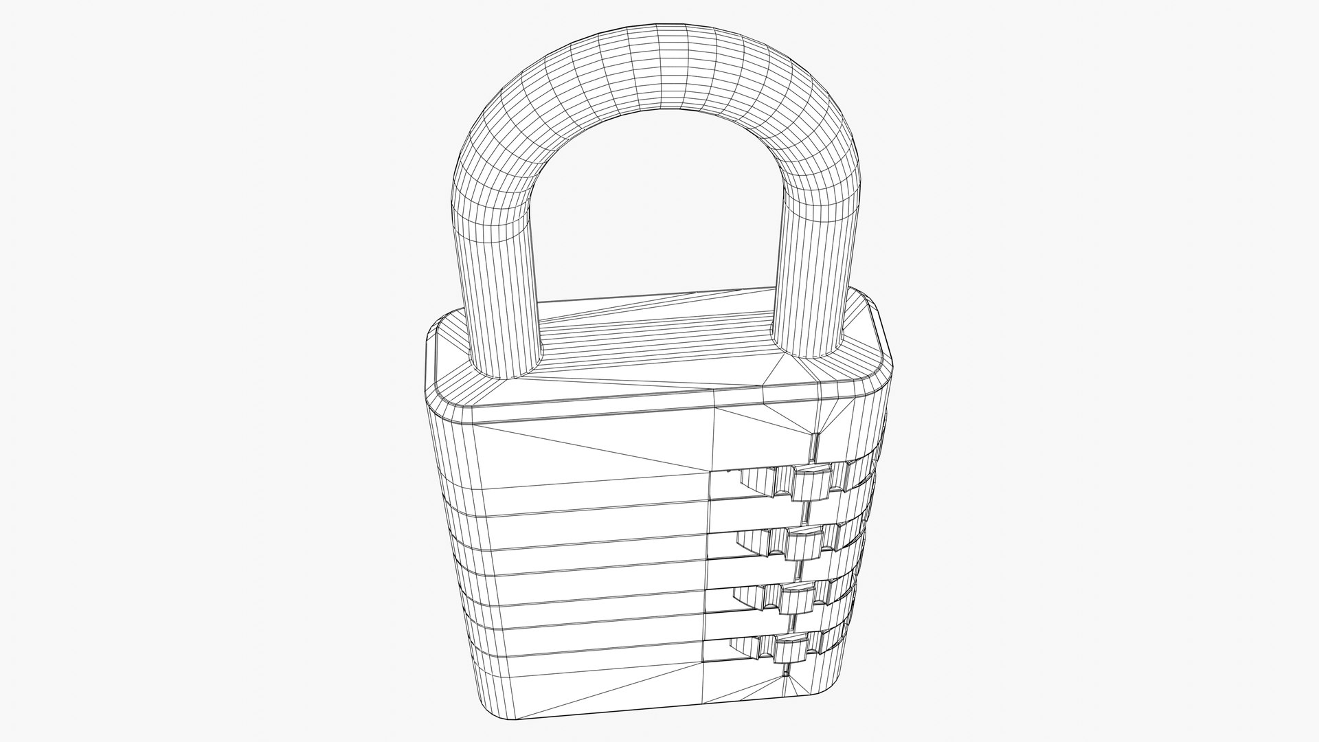 Combination Padlock 3D Model - TurboSquid 2021553