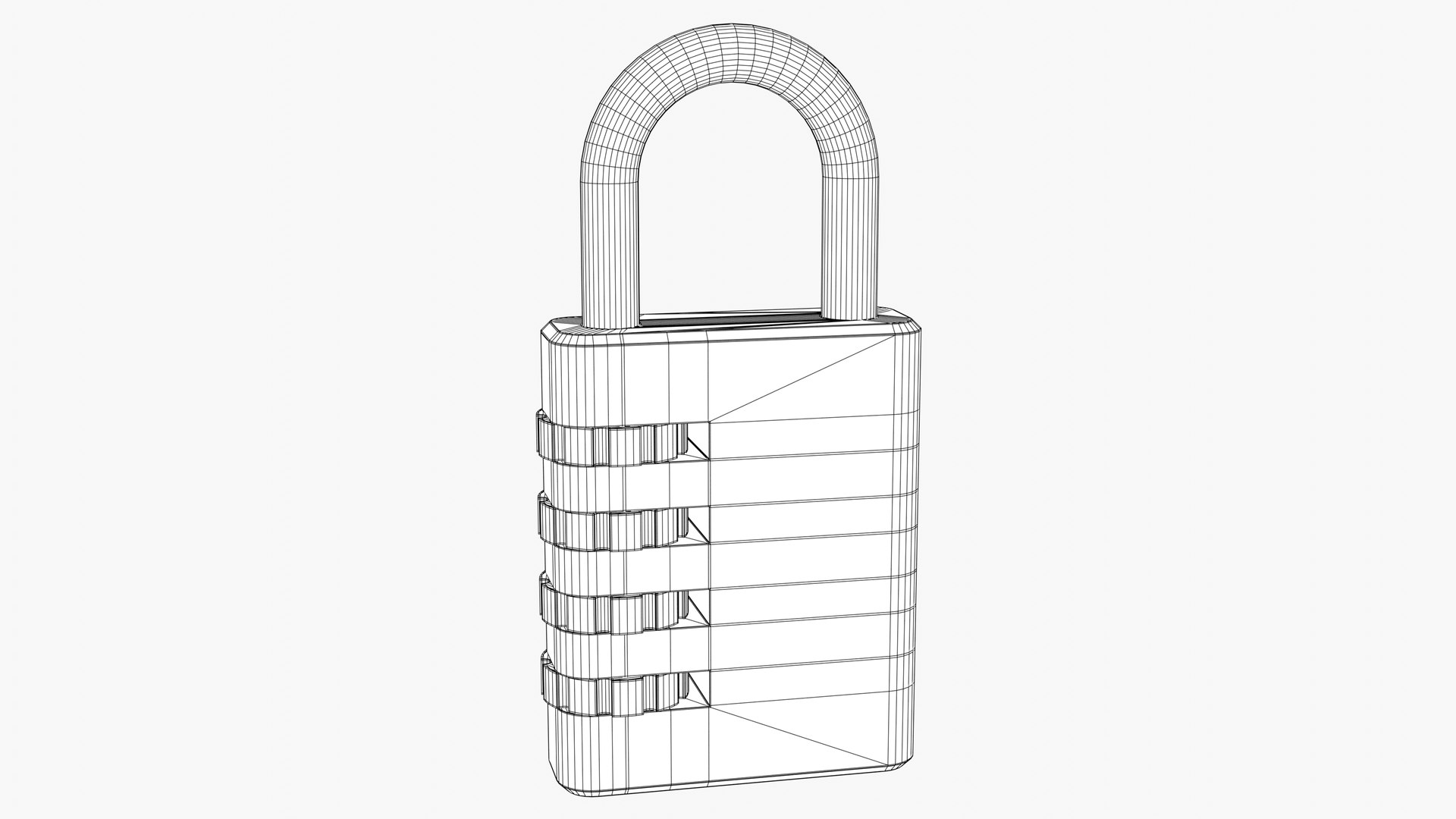 Combination Padlock 3D Model - TurboSquid 2021553