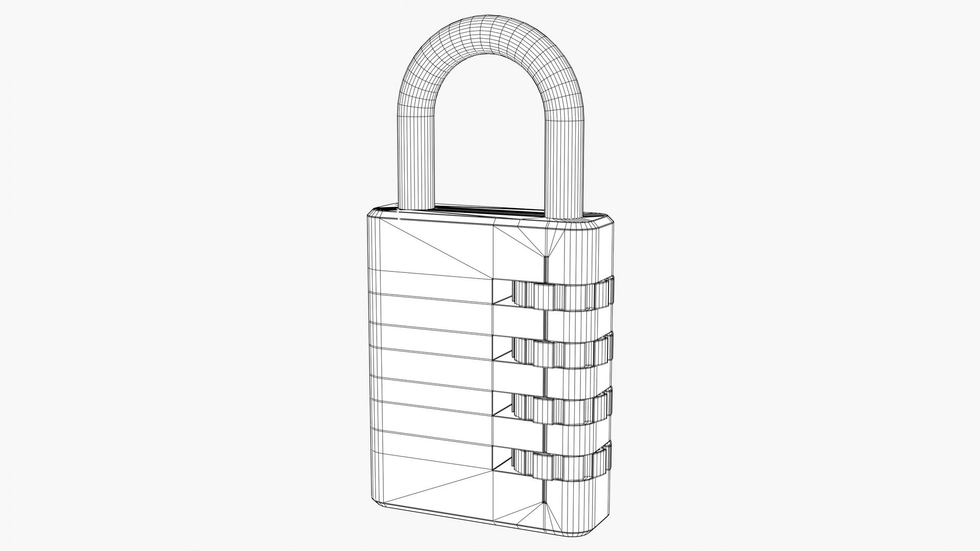 Combination Padlock 3D Model - TurboSquid 2021553