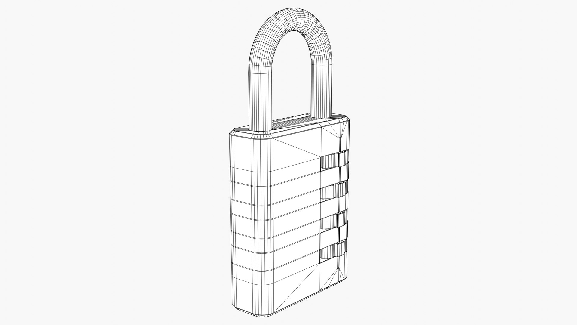 Combination Padlock 3D Model - TurboSquid 2021553