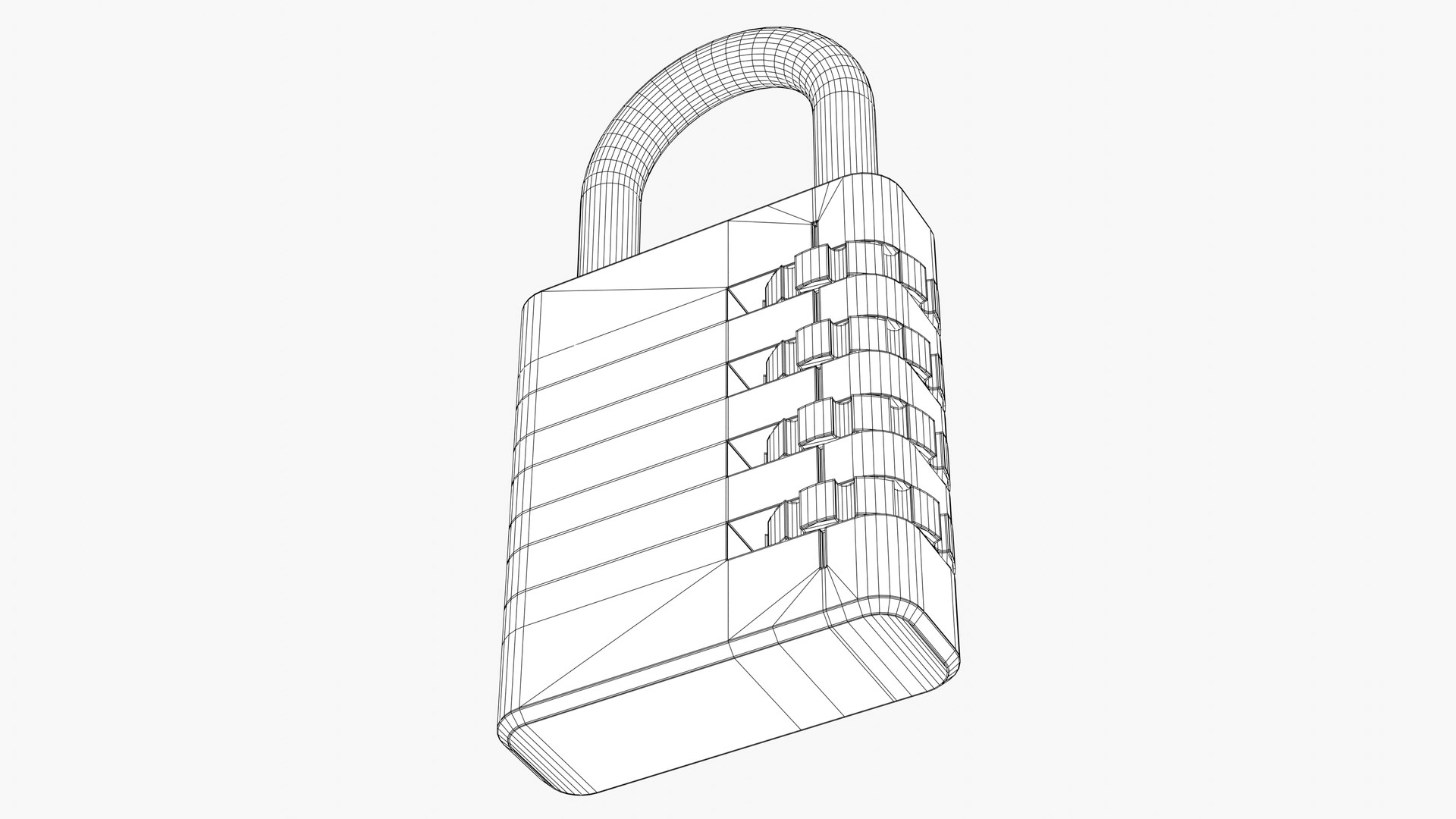 Combination Padlock 3D Model - TurboSquid 2021553