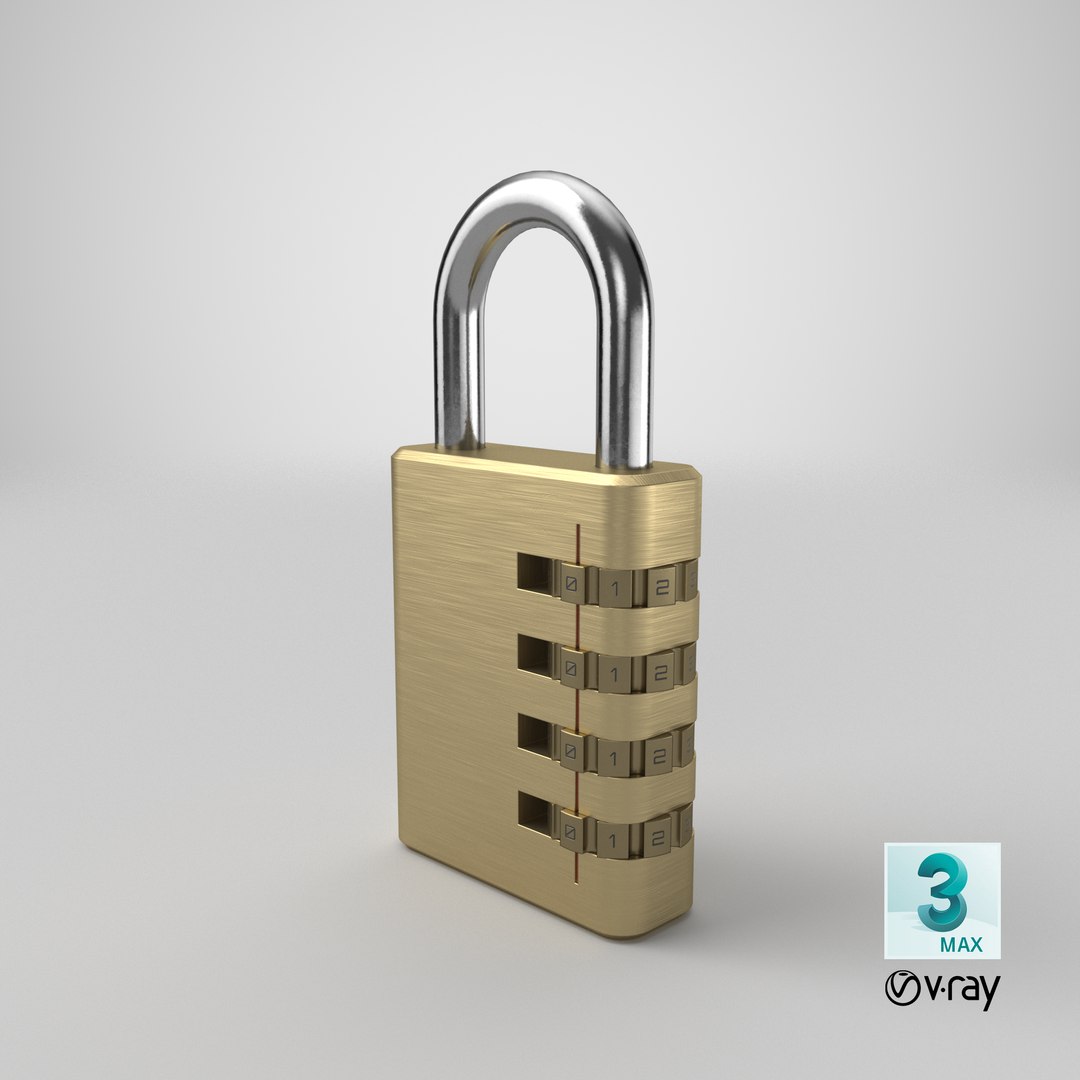 Combination Padlock 3D Model - TurboSquid 2021553
