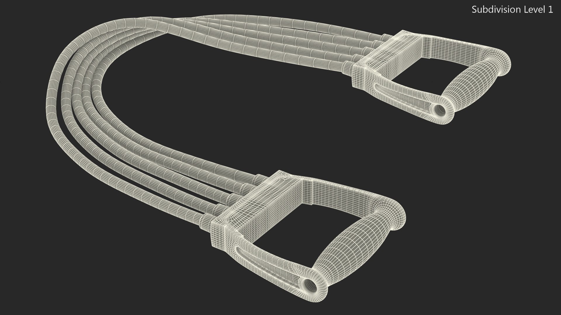 Soft Chest Expander Bent Black model - TurboSquid 2015358