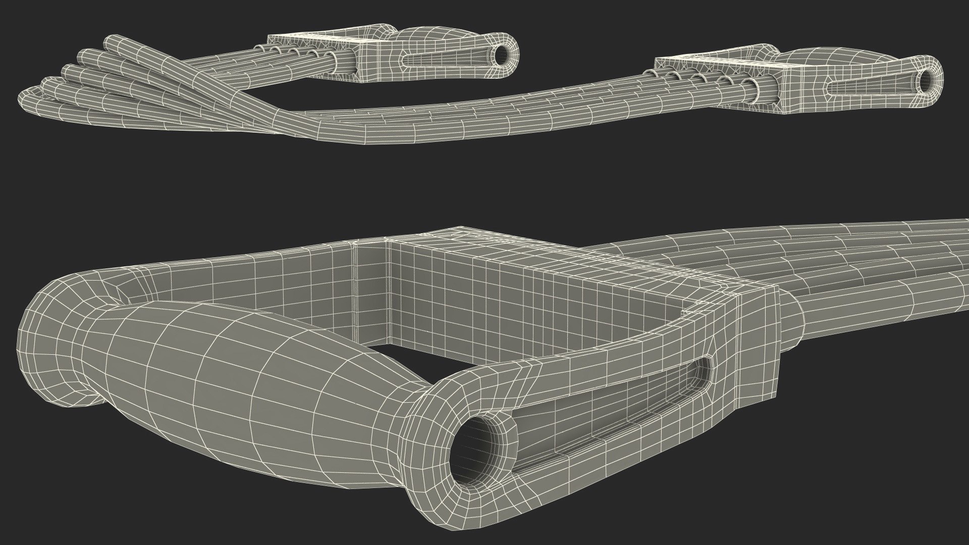 Soft Chest Expander Bent Black model - TurboSquid 2015358