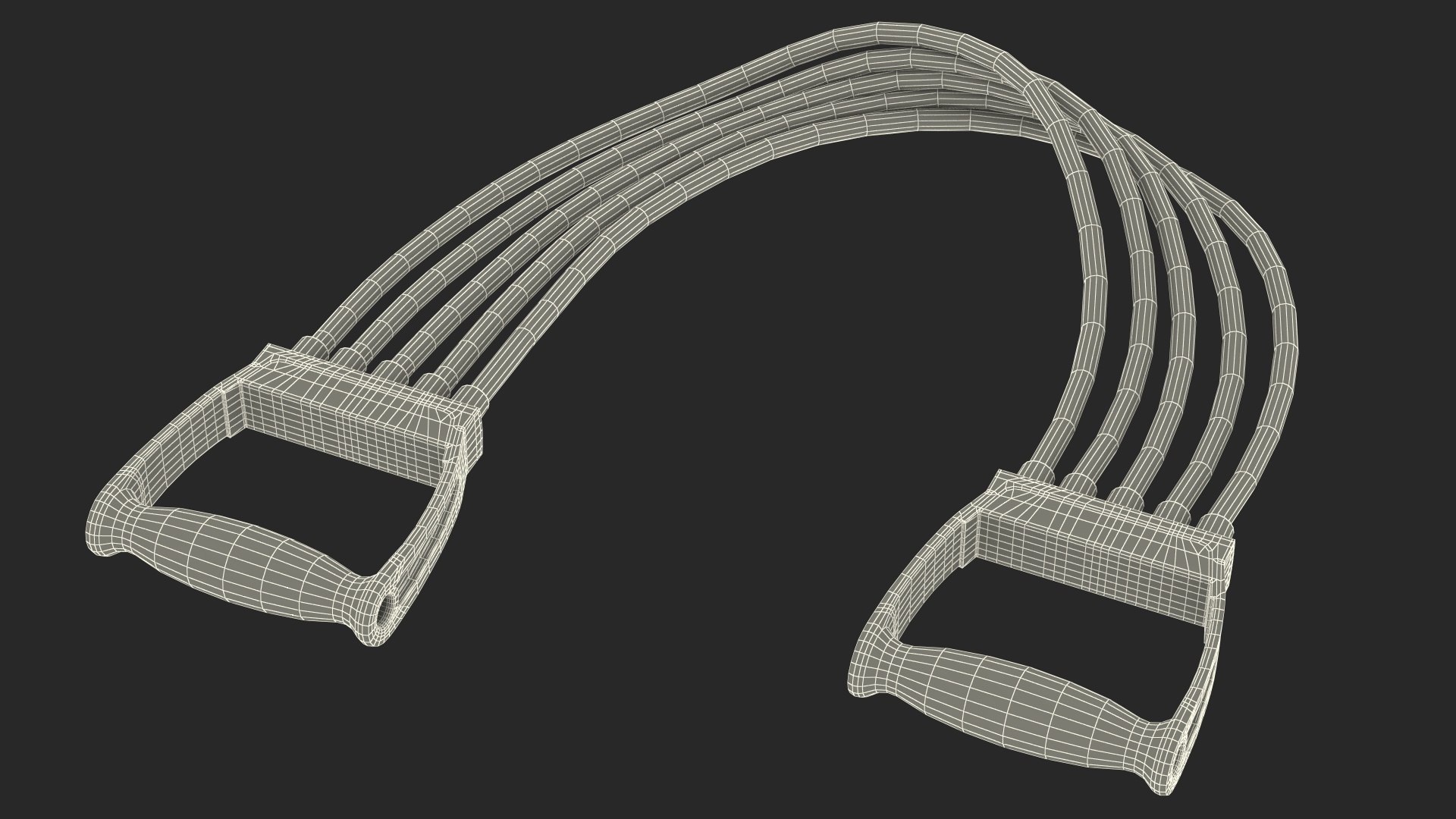 Soft Chest Expander Bent Black model - TurboSquid 2015358