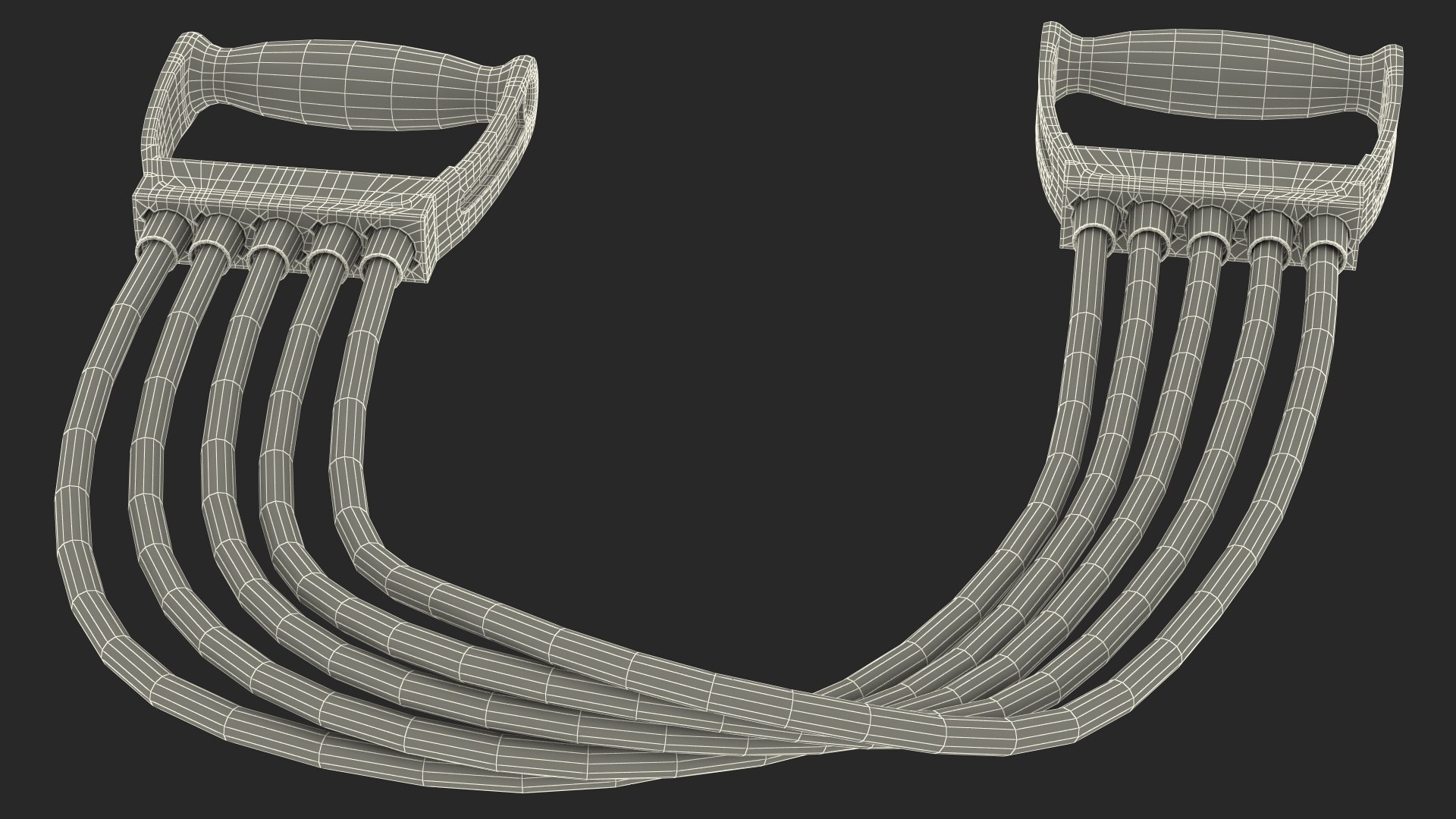 Soft Chest Expander Bent Black model - TurboSquid 2015358
