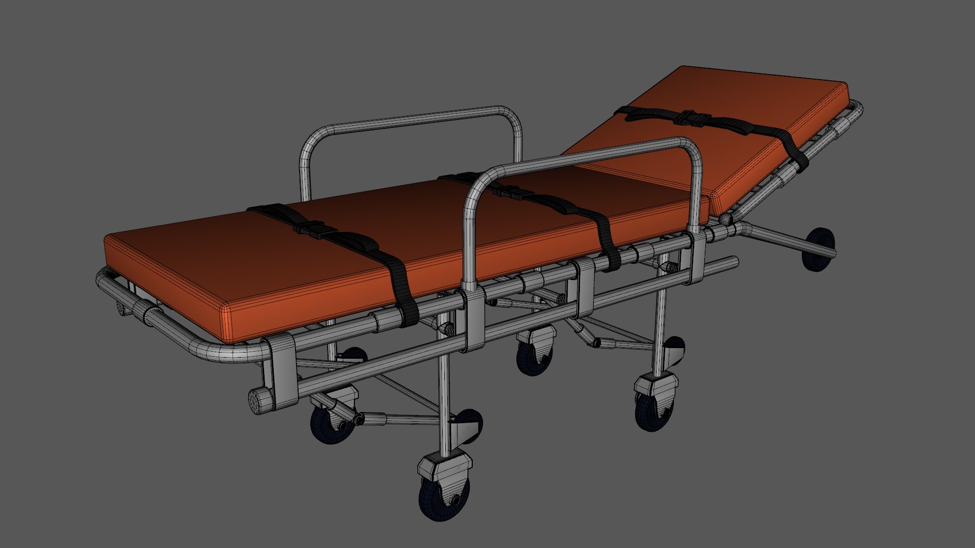 3D EmergencyBedMedical Emergency Bed Low-poly 3D Model - TurboSquid 2339646