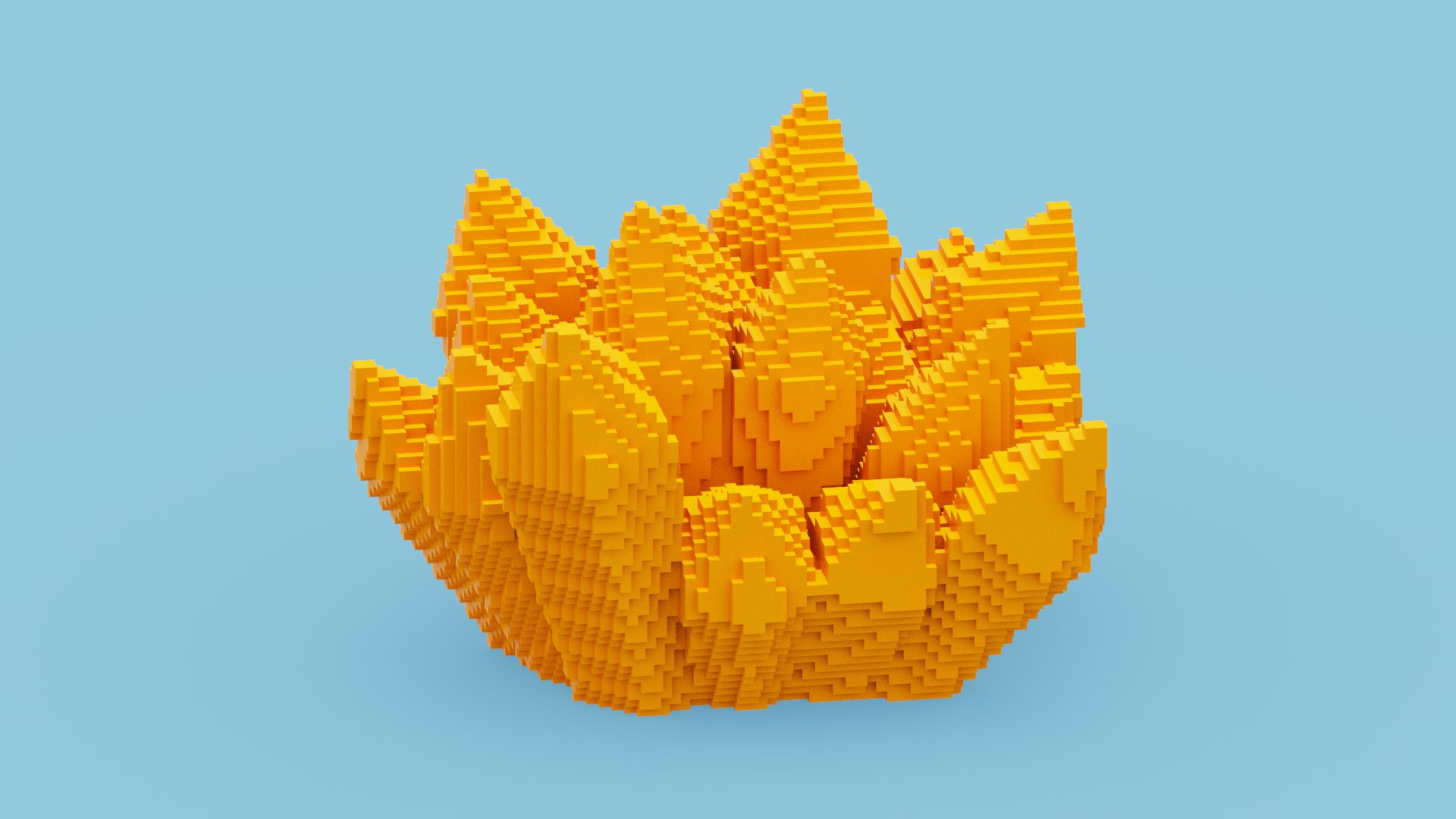 Orange Voxel Crystal 3D Model - TurboSquid 2042713