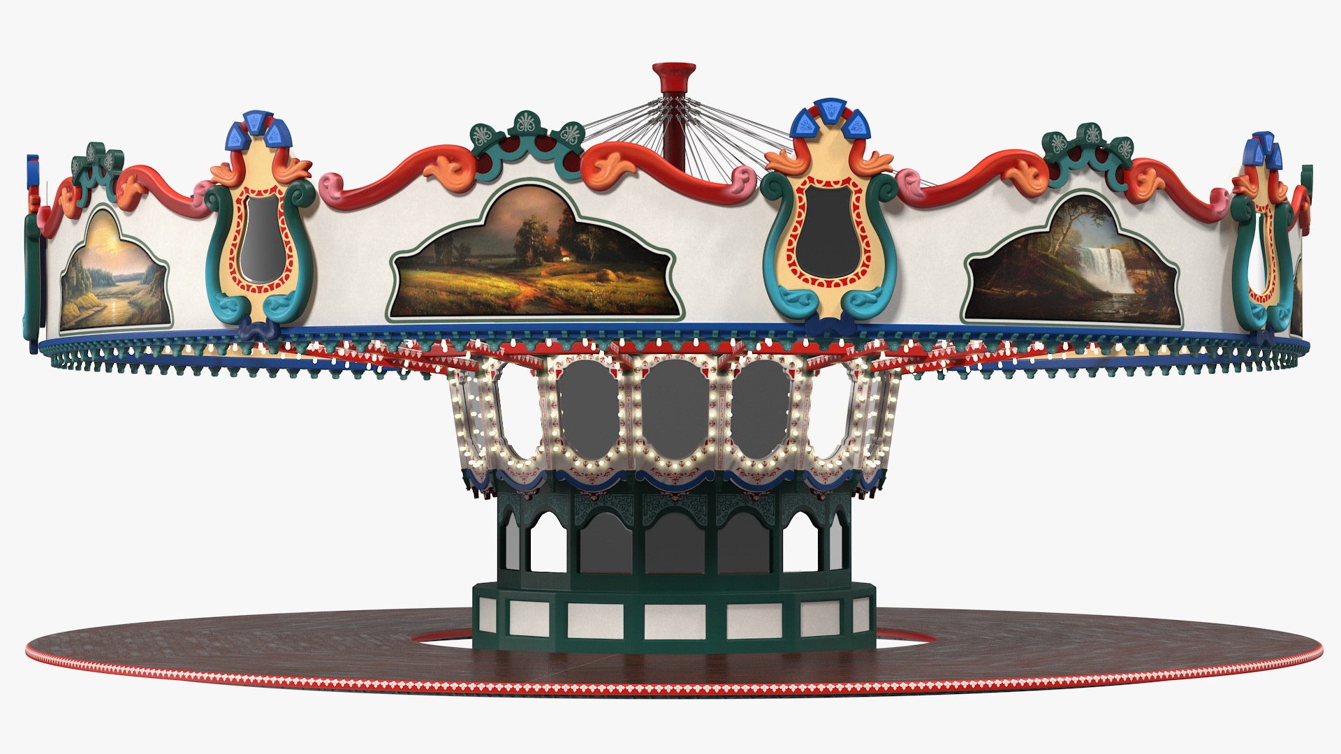 3D Carousel Rigged - TurboSquid 1598644