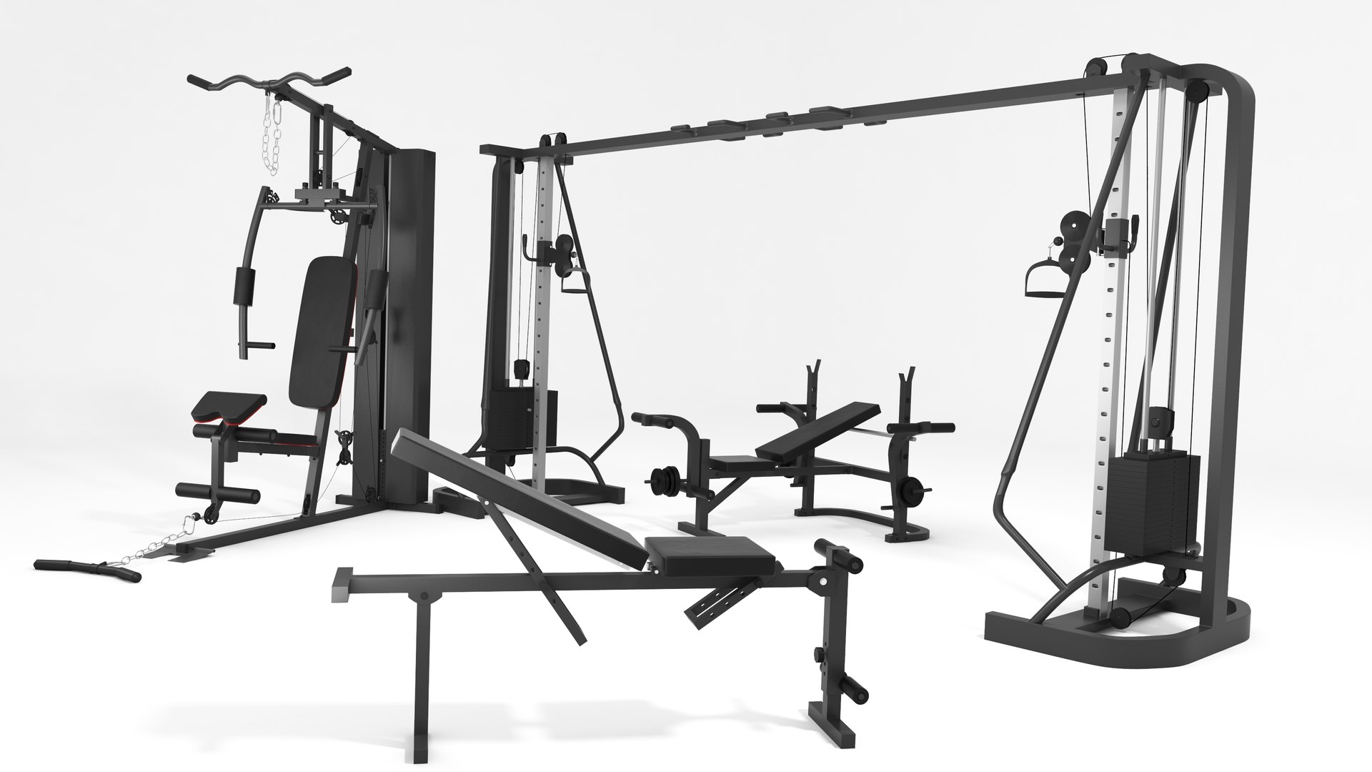 Gym Equipment 3D Model - TurboSquid 1367586