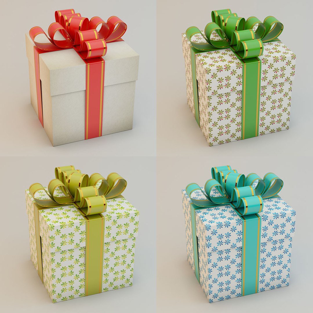 Gift Box 3d Model