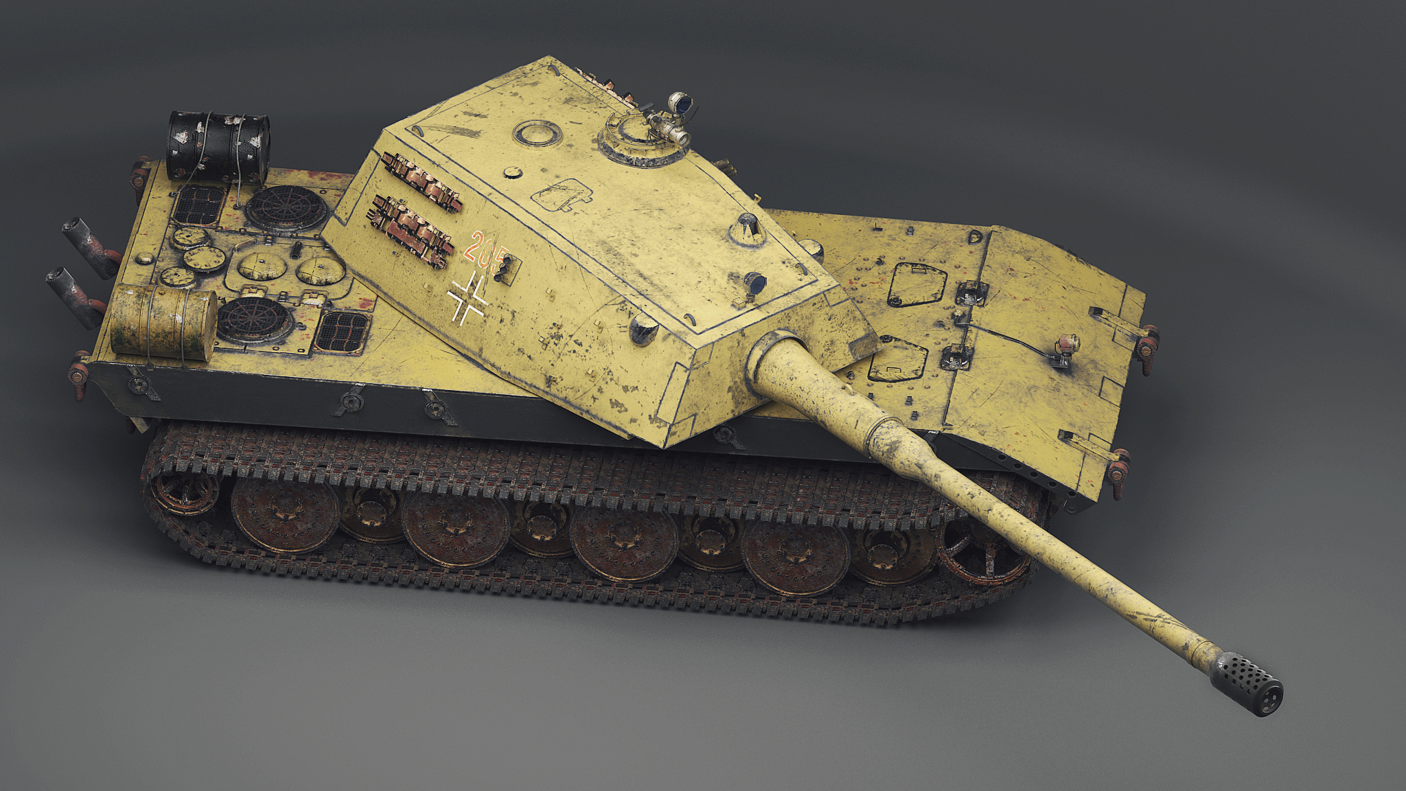 Africa panzerkampfwagen e-100 model - TurboSquid 1251045