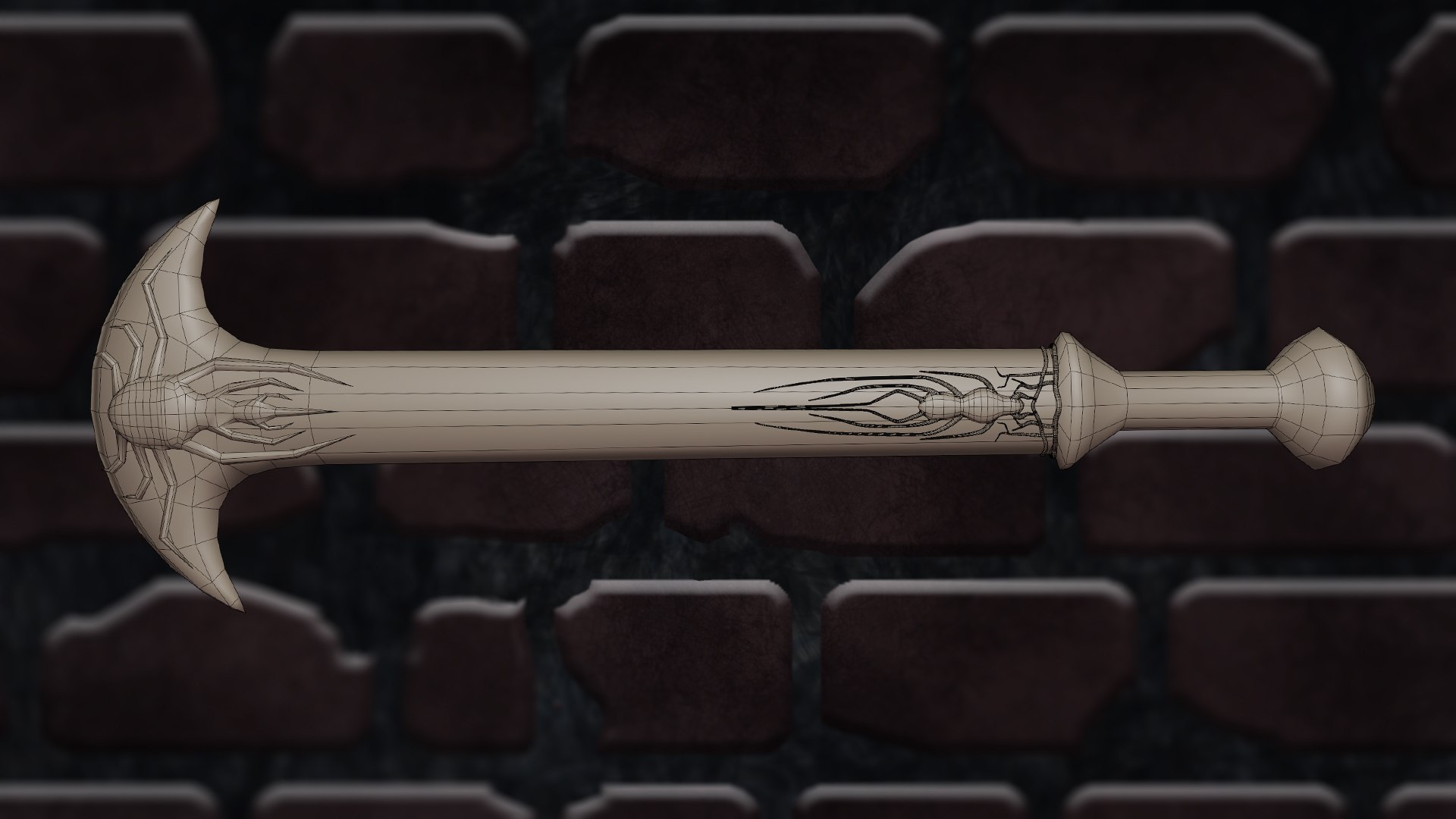 Free 3D POP02 - Spider Sword - FanModArt - TurboSquid 2053732