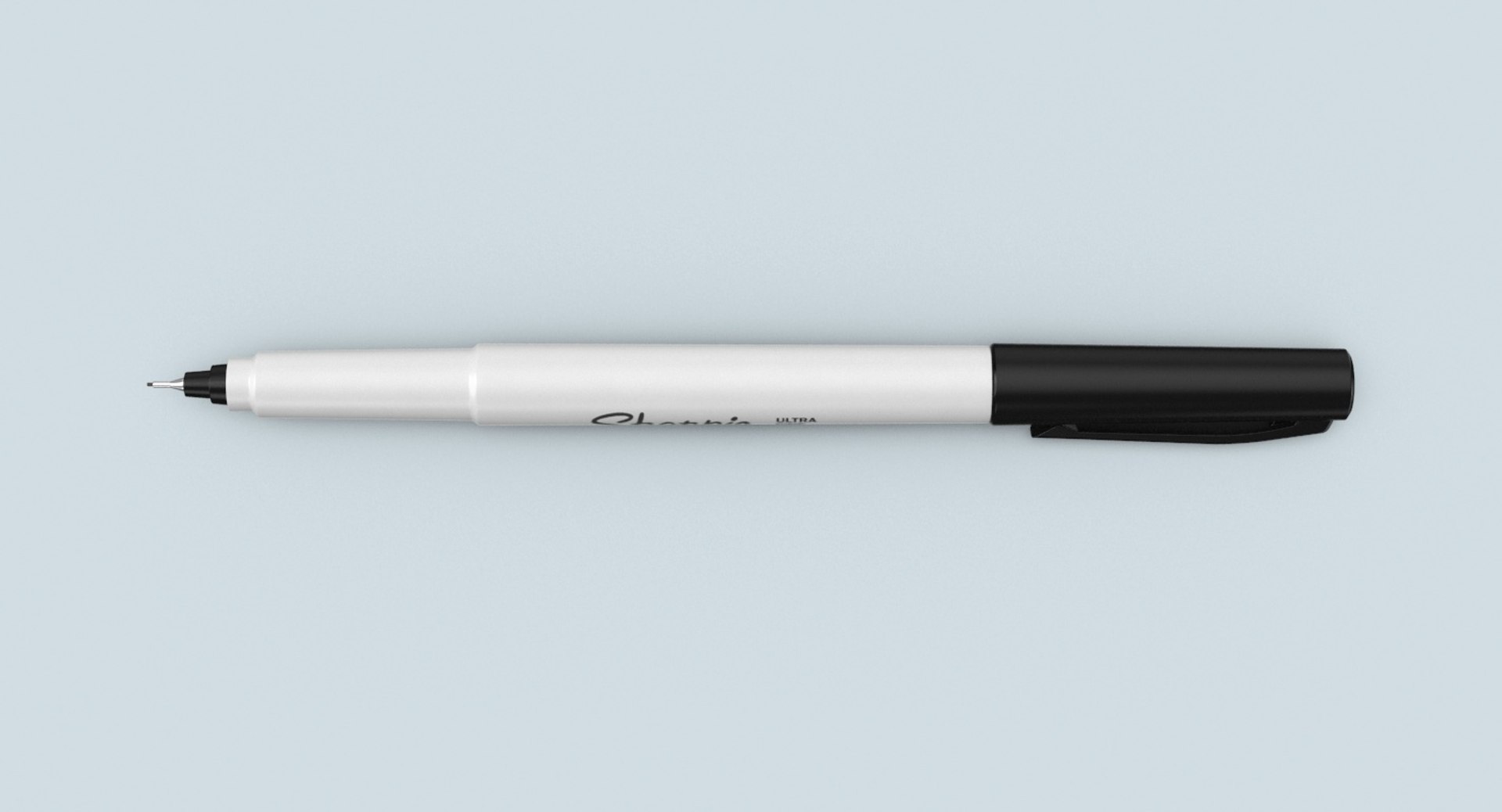 Thin-sharpie-marker---branded-cap-off 3D Model - TurboSquid 1312467