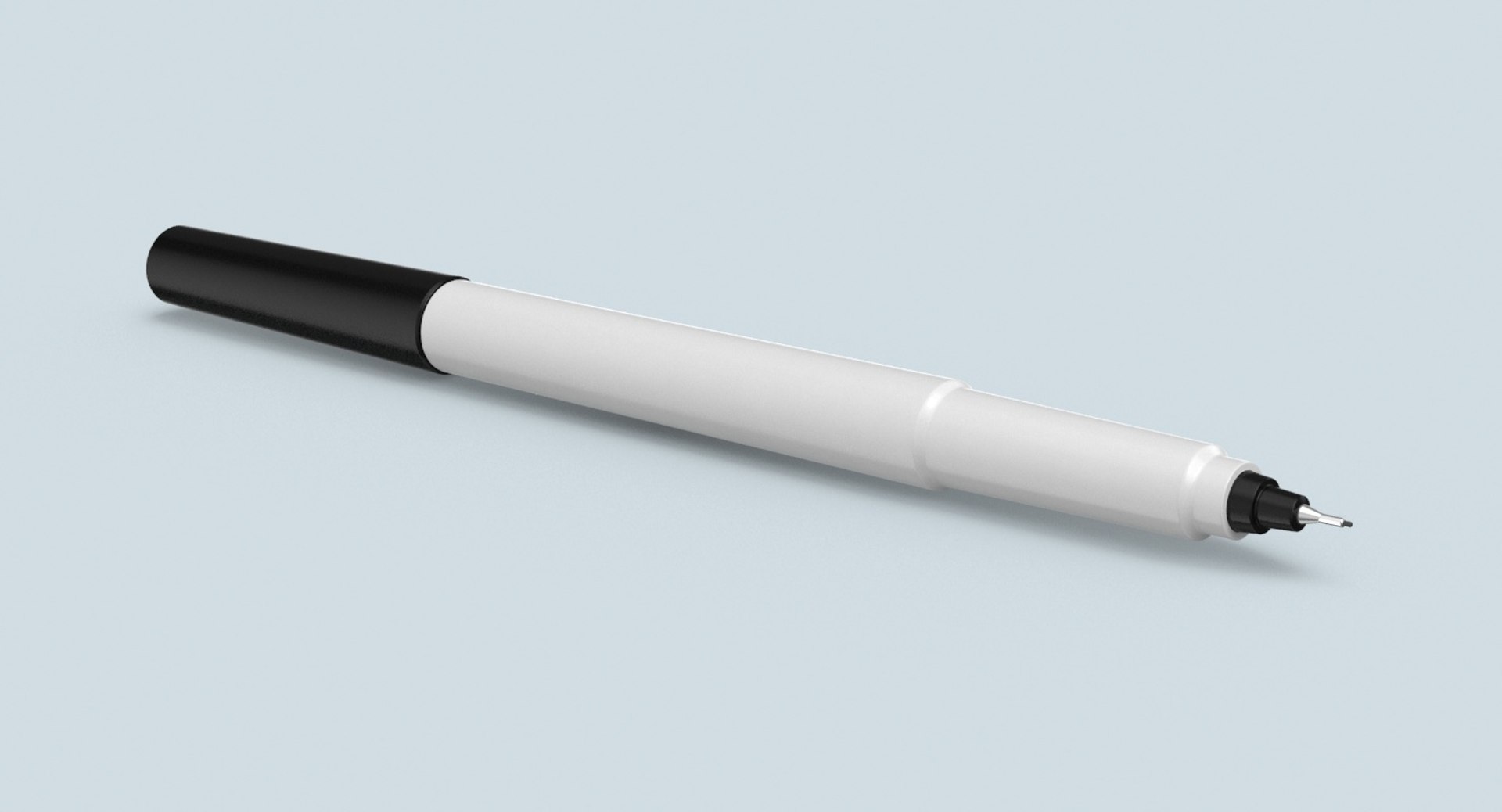 Thin-sharpie-marker---branded-cap-off 3D Model - TurboSquid 1312467