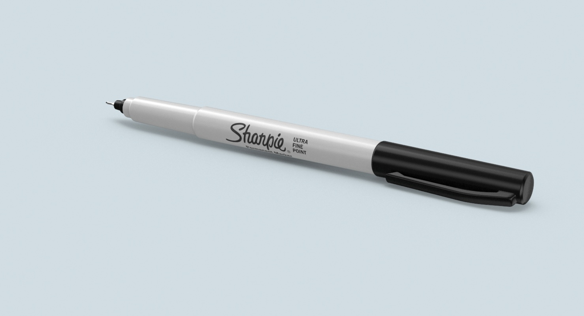 Thin-sharpie-marker---branded-cap-off 3D Model - TurboSquid 1312467