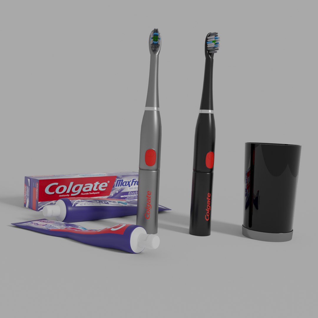 Colgate Toothpaste Set Model - TurboSquid 1660027