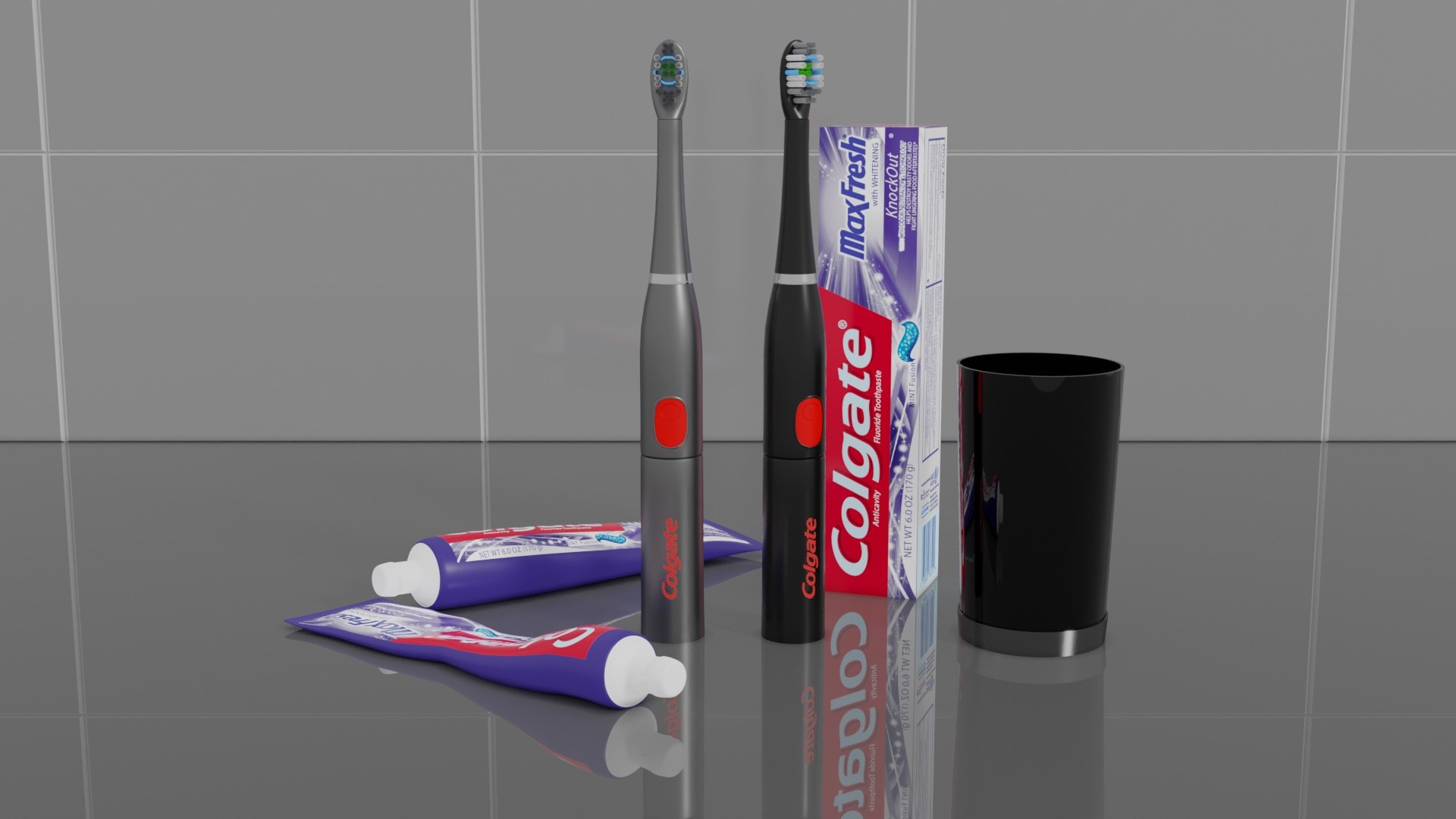 Colgate Toothpaste Set Model - TurboSquid 1660027