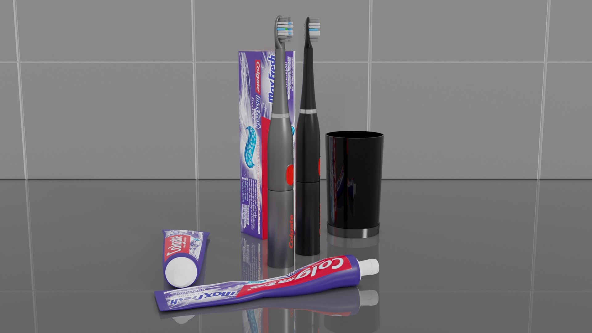 Colgate Toothpaste Set Model - TurboSquid 1660027