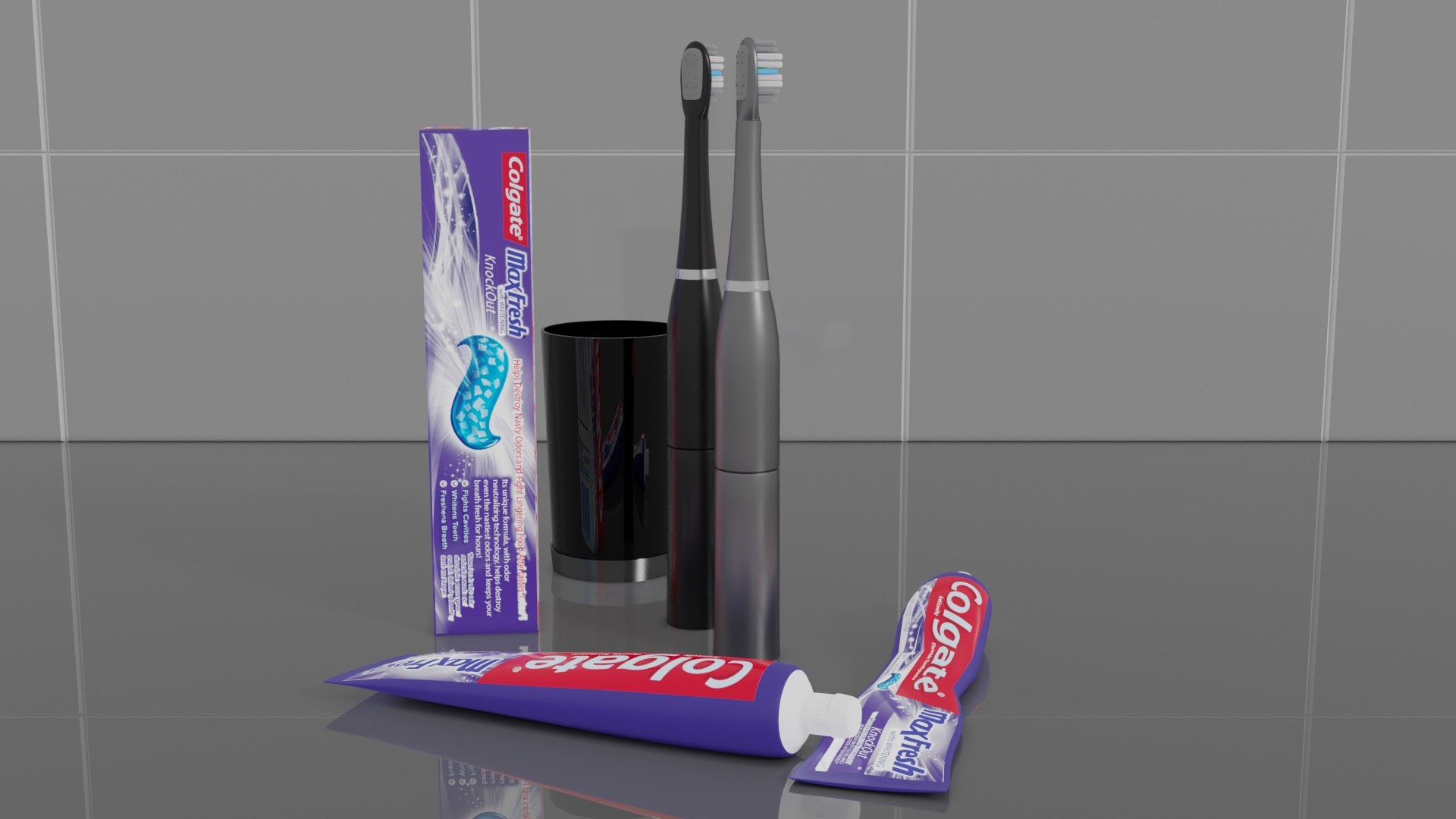 Colgate Toothpaste Set Model - TurboSquid 1660027