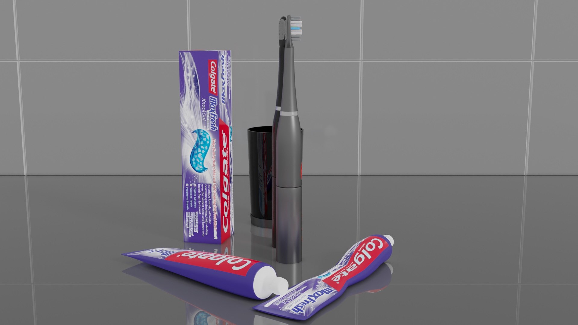 Colgate Toothpaste Set Model - TurboSquid 1660027