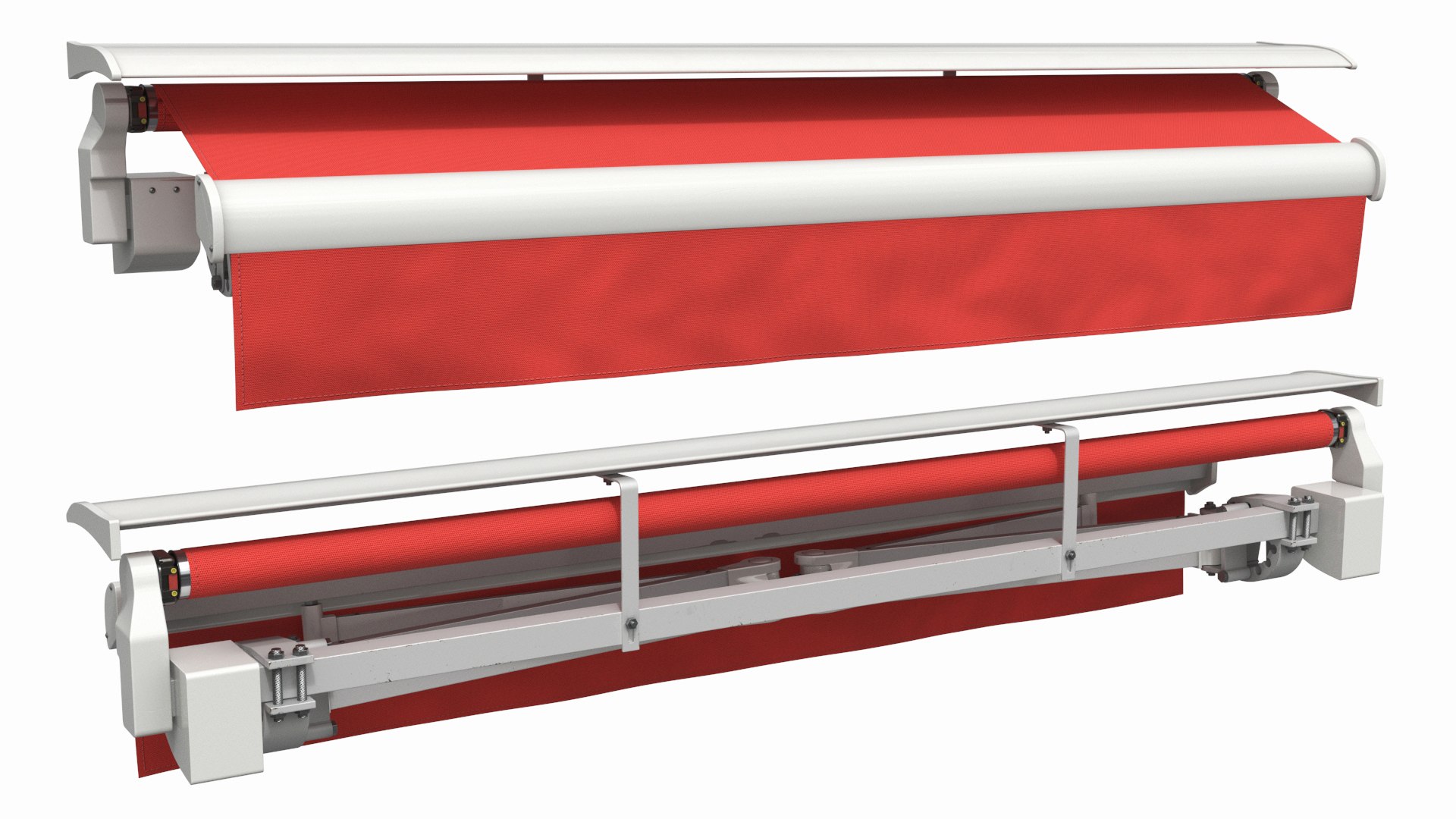 Retracted Retractable Awning Red 3D Model - TurboSquid 2518805