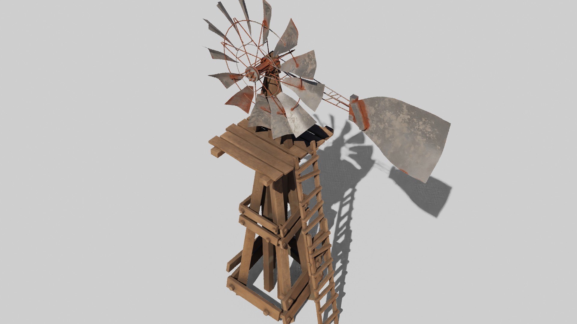 3D Old Wooden Windmill 4k Pbr Textures Model - TurboSquid 2048258
