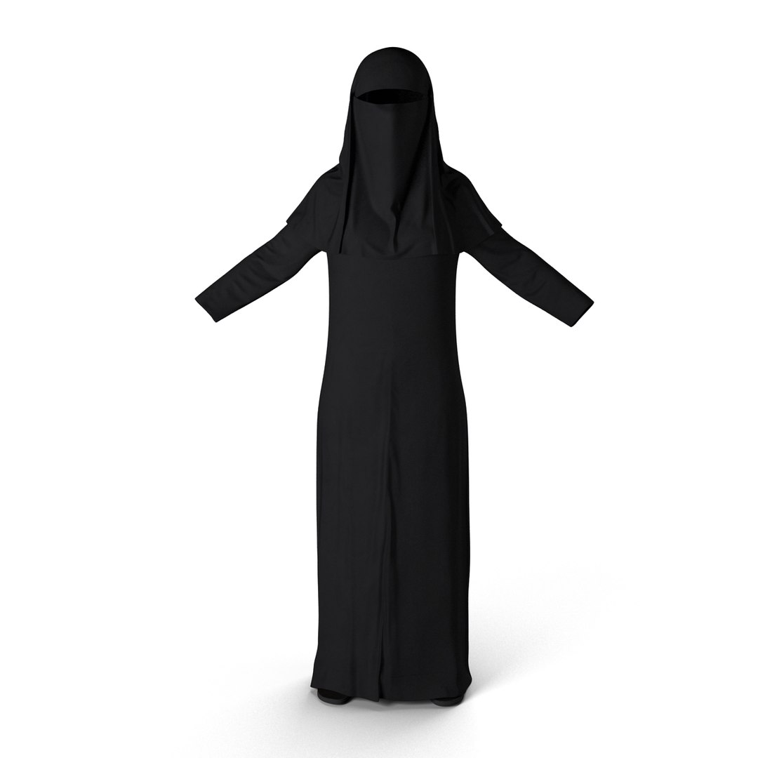 3d model traditional arab ladies dress