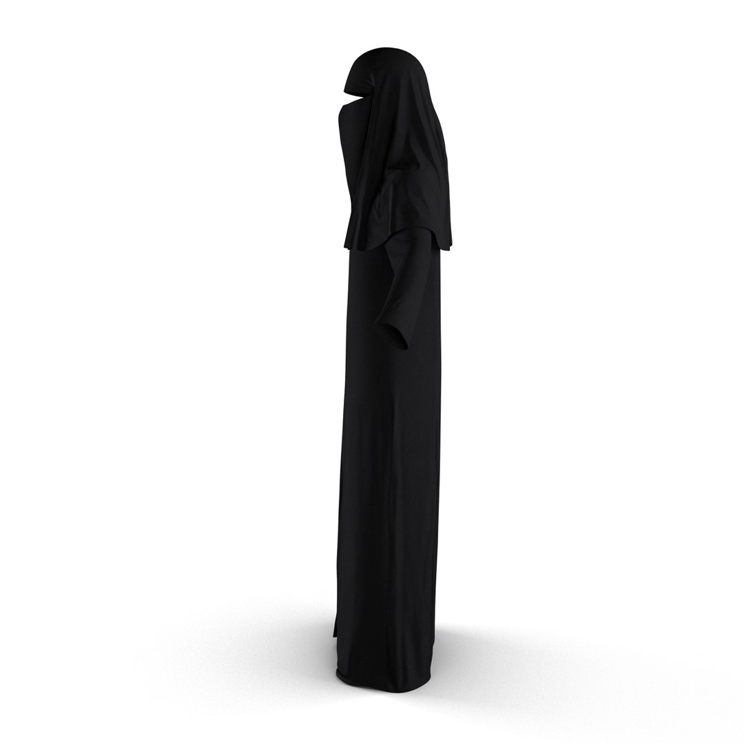 3d model traditional arab ladies dress