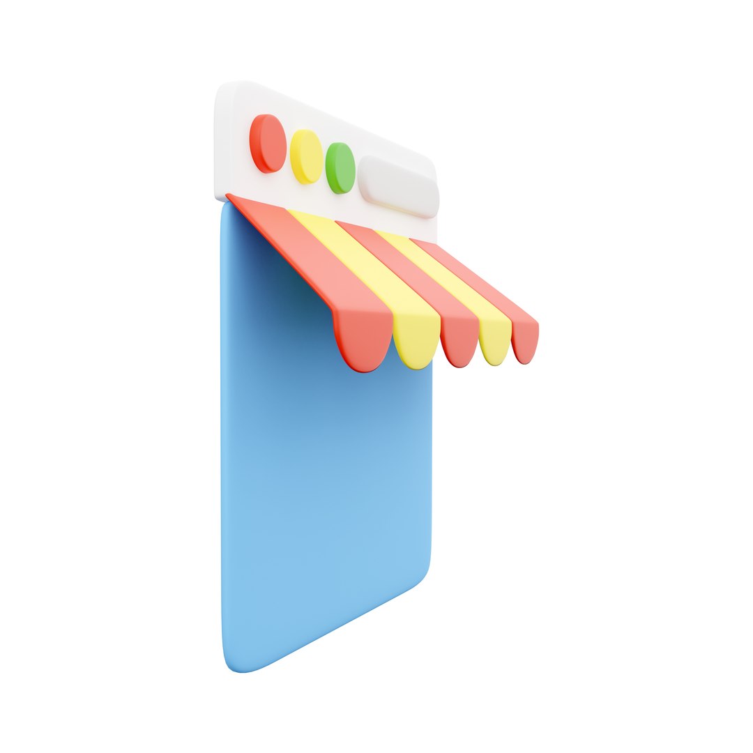 3D 3d Online Shopping Web Store Icon Model - TurboSquid 1934996