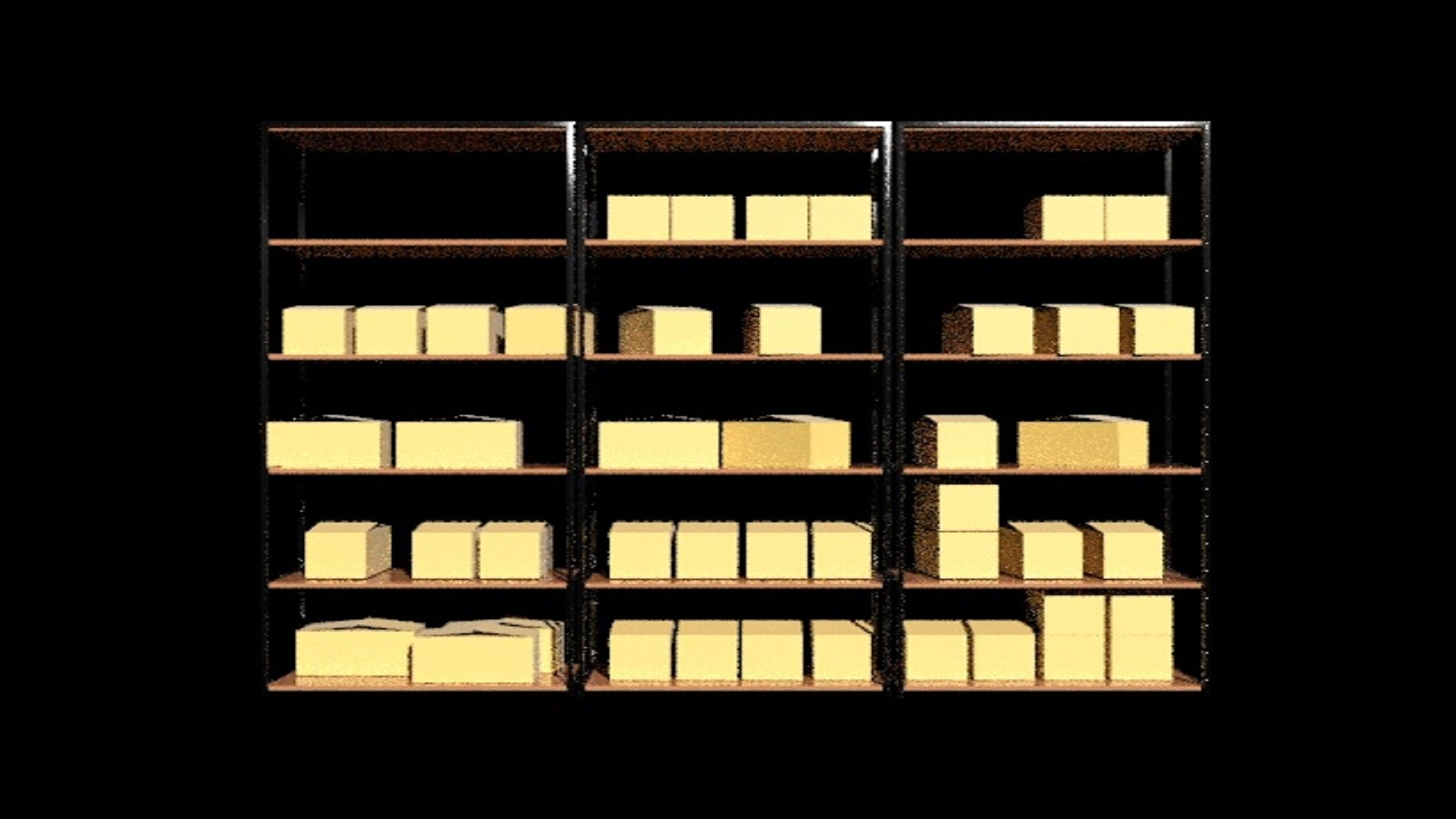 Iron Frame Cabinet And Cardboard Box 3D Model - TurboSquid 1970405