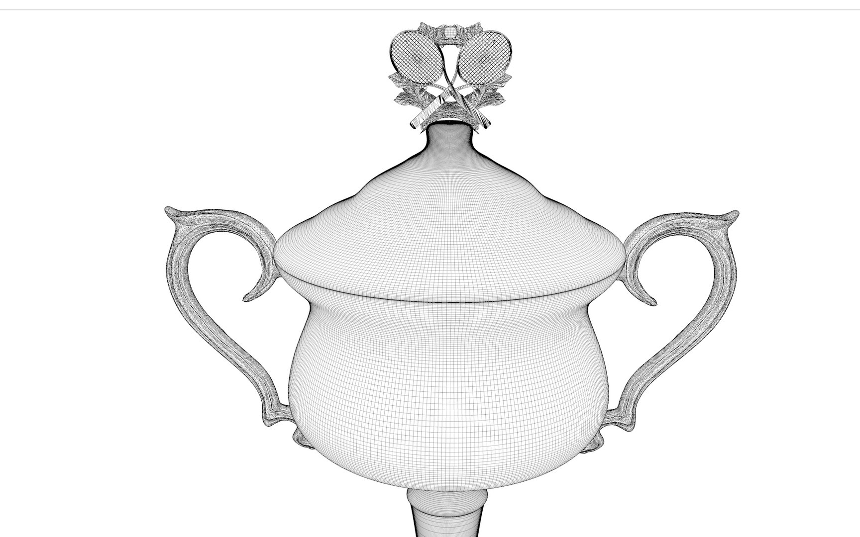 3D Australian Open 2025 Women Singles Trophy Low Poly L2298 ...