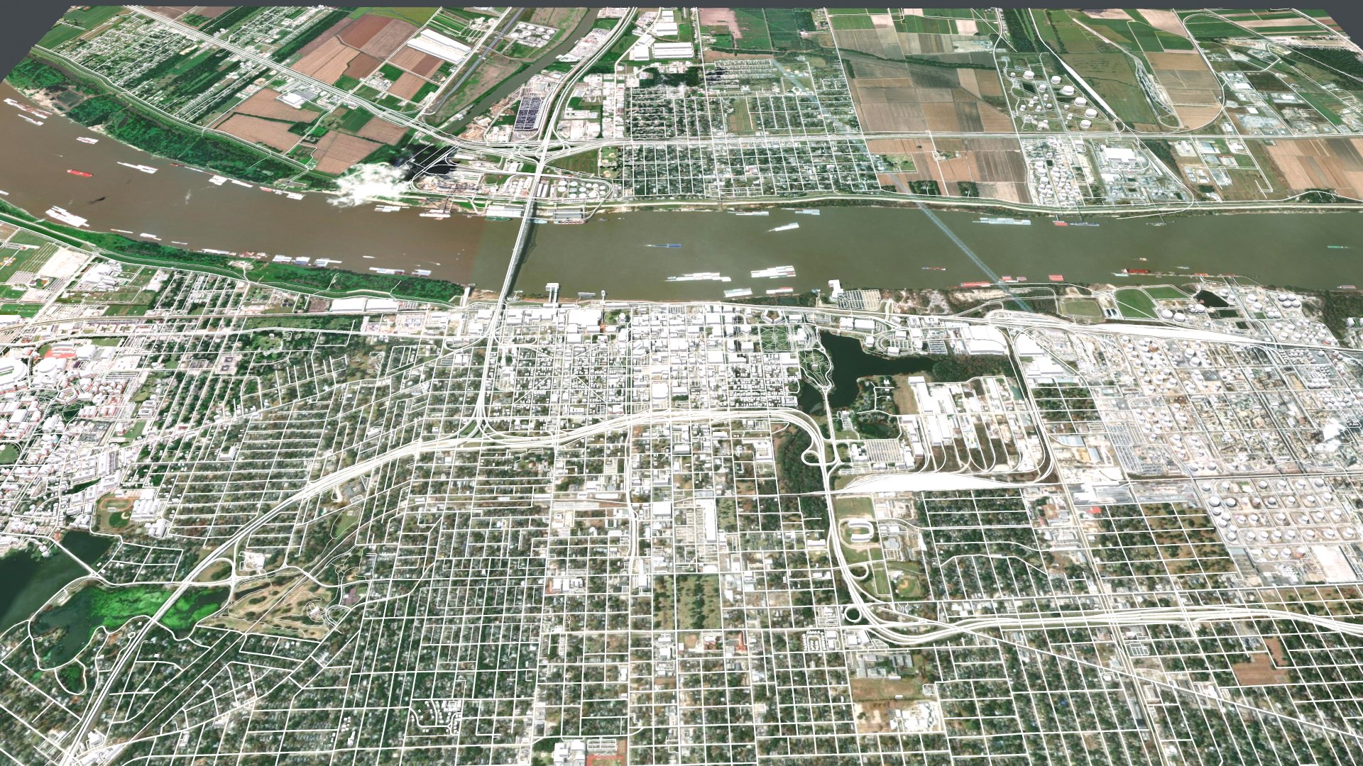 Cityscape Baton Rouge Louisiana USA 3D Model - TurboSquid 1822321